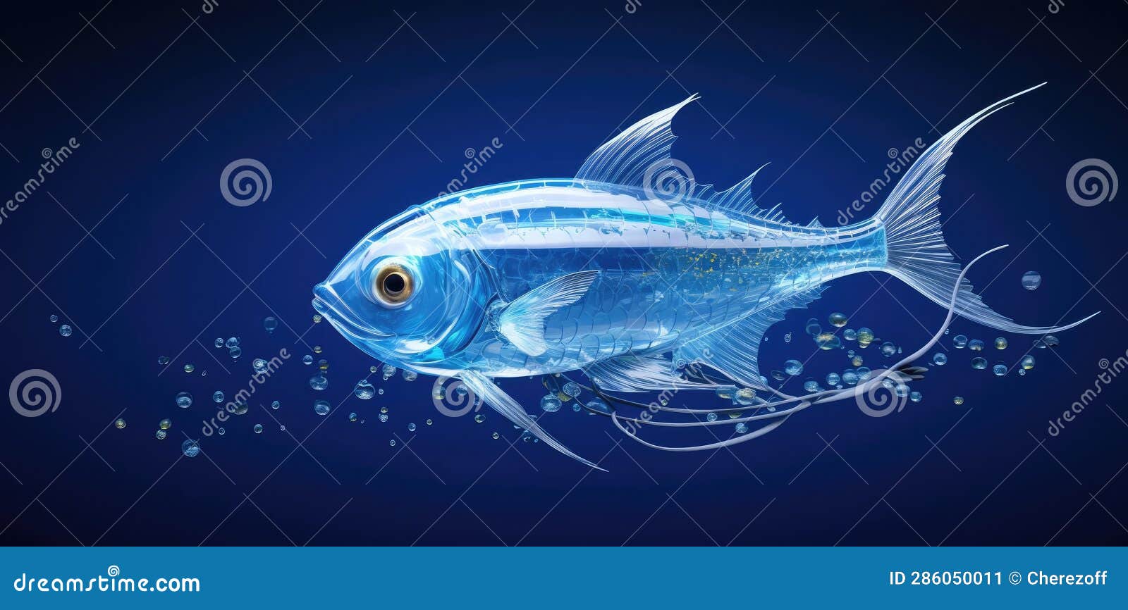 Fish in the Water, Isolated Stock Illustration - Illustration of animal ...