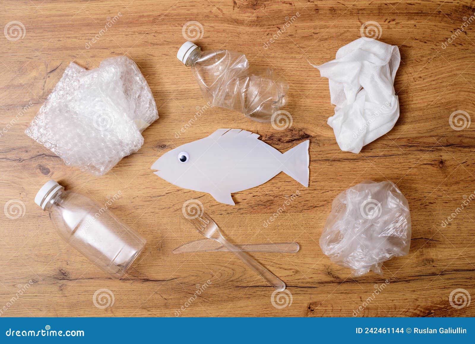 Fish and Water Pollution by Plastic Waste, Garbage Concept Stock Photo ...