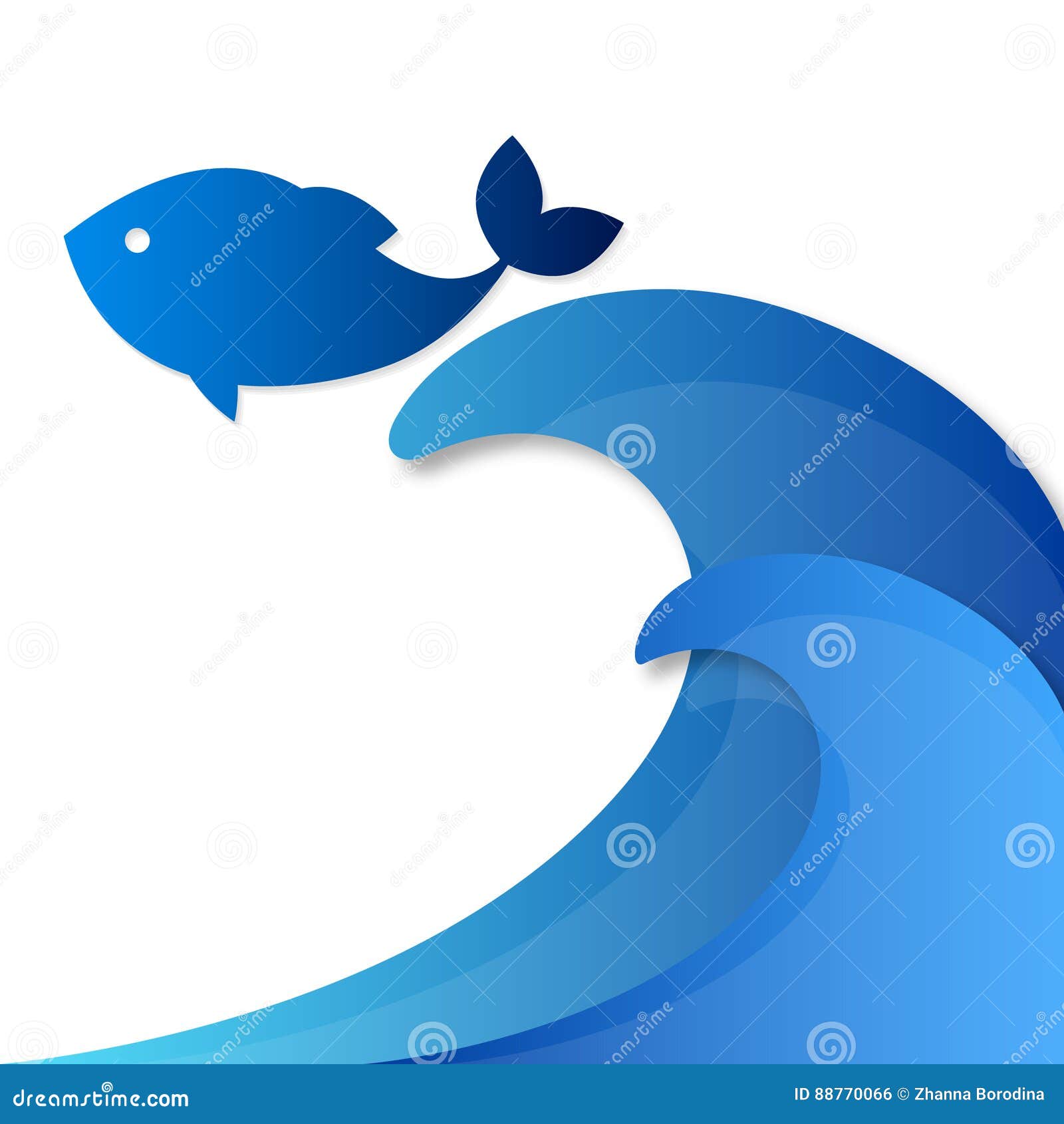 Fish wave symbol stock vector. Illustration of sales - 88770066