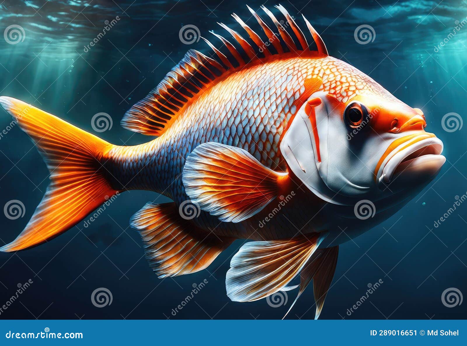 A Fish that is Wearing a Mask and Gloves Stock Illustration ...
