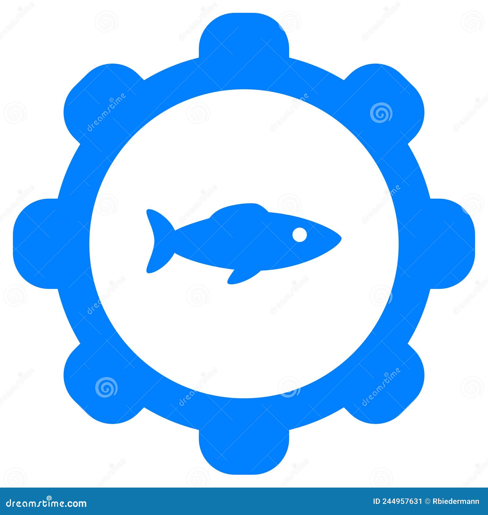 Fish and wheel stock vector. Illustration of food, wheel - 244957631