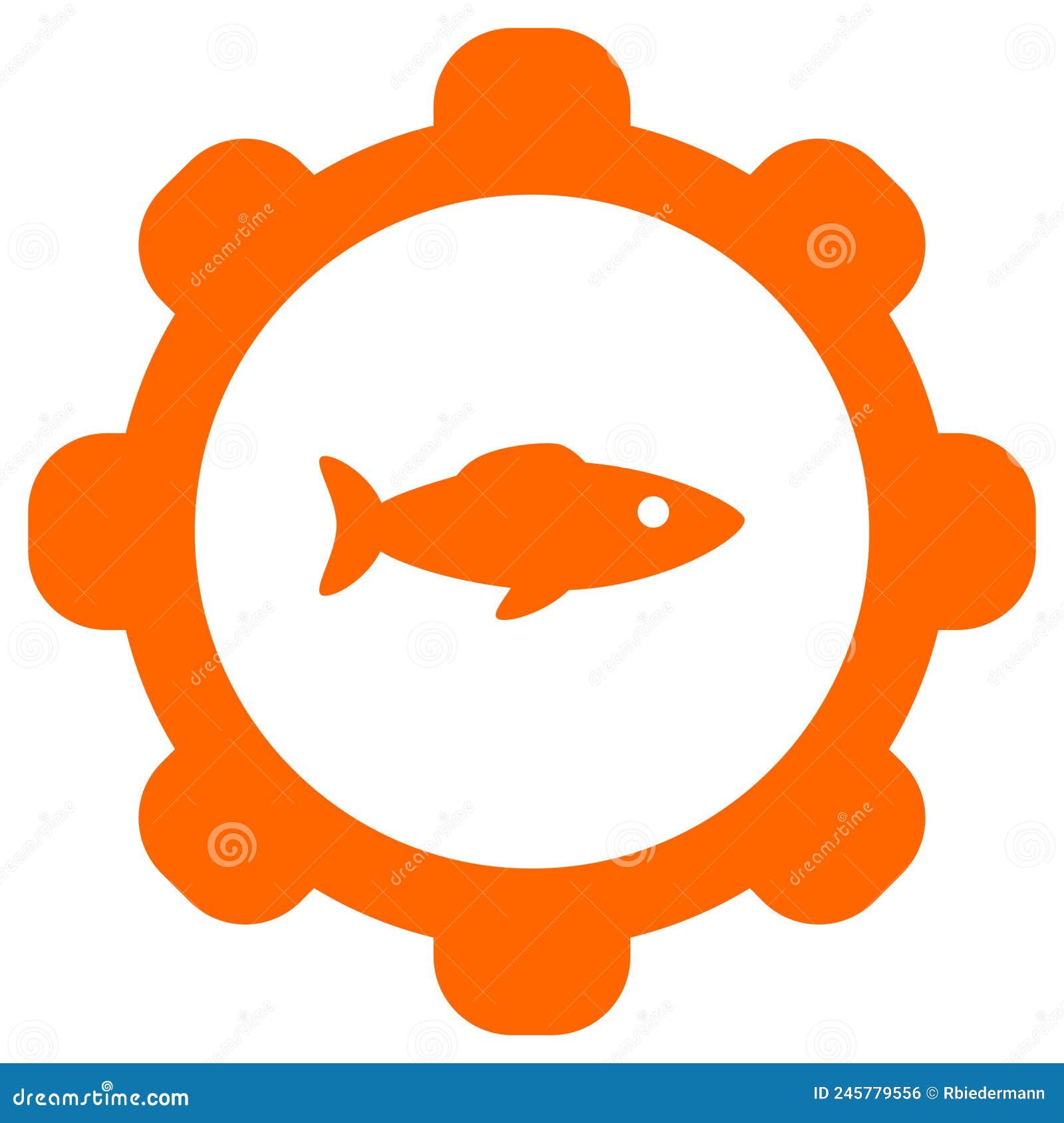 Fish and wheel stock vector. Illustration of orange - 245779556