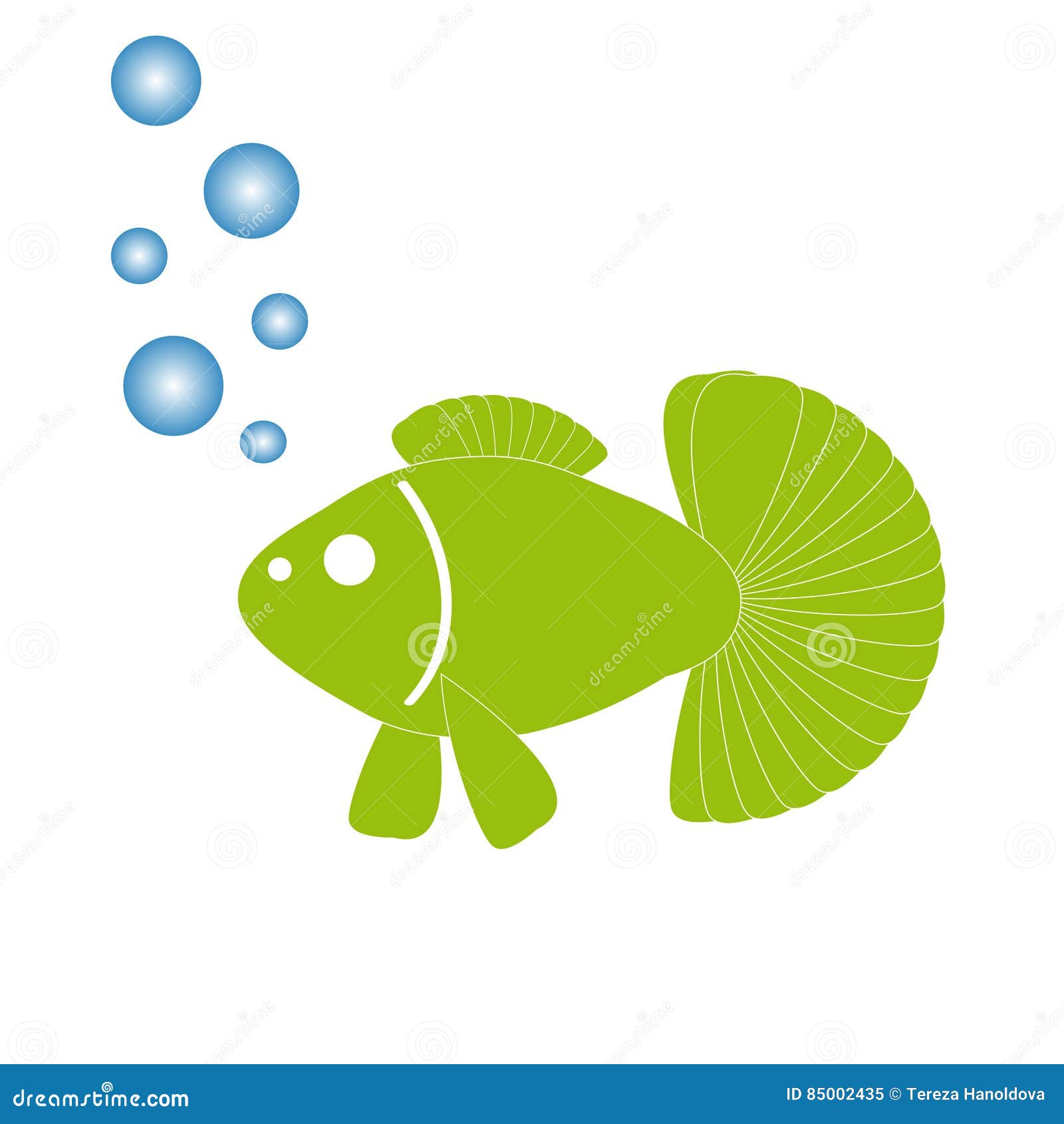 Fish on white background stock vector. Illustration of single - 85002435