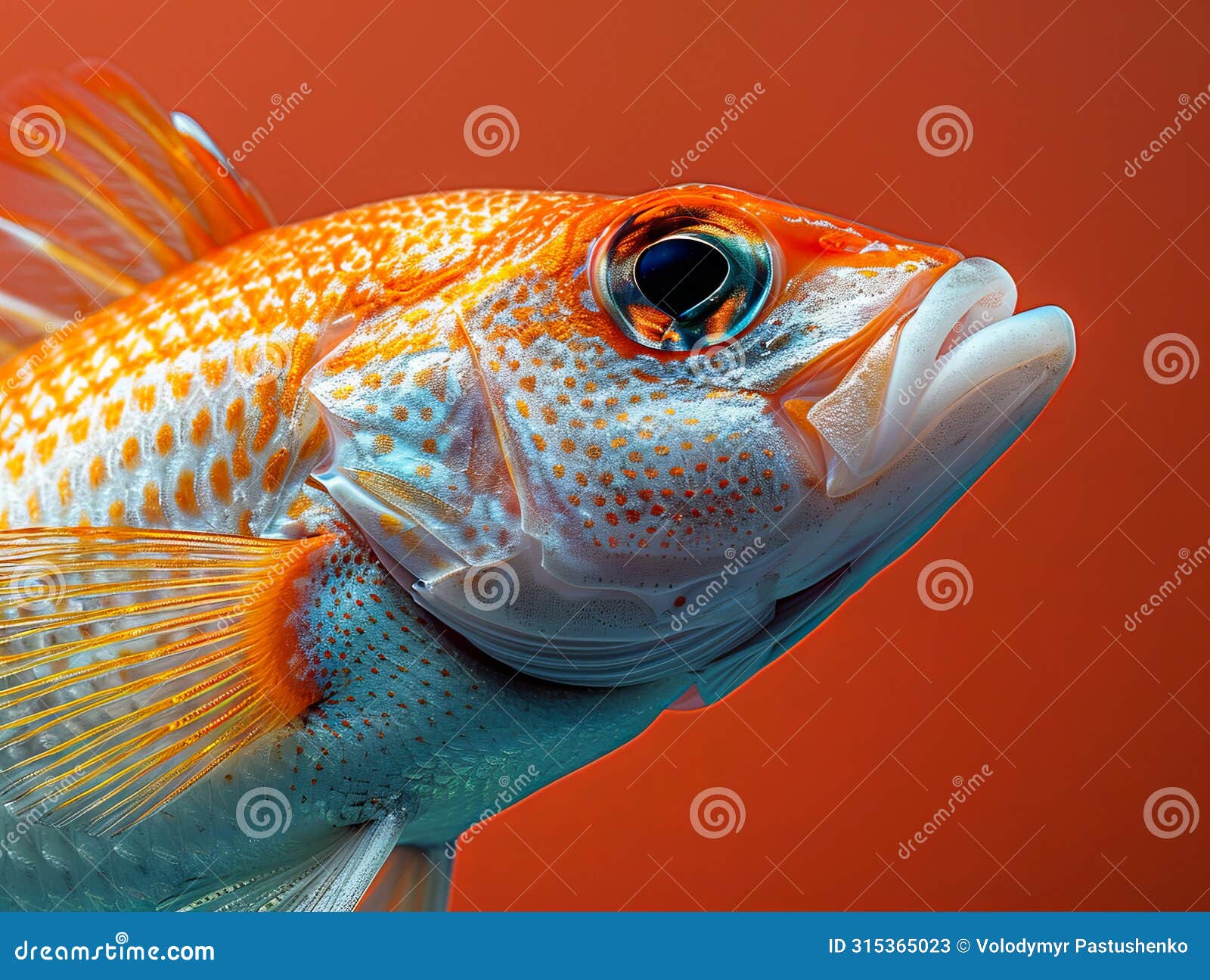 A Fish with White Spots on Its Body Stock Image - Image of body ...