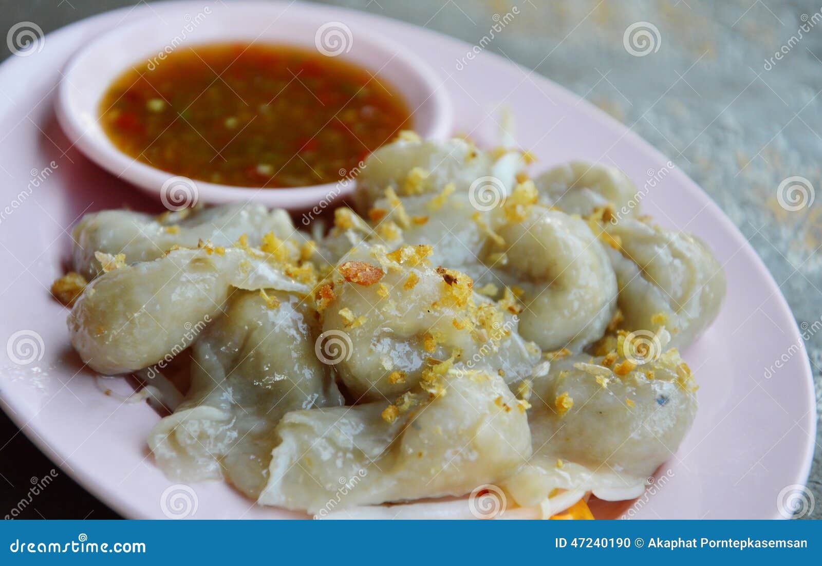 Fish wonton stock photo. Image of noodle, fried, garlic - 47240190