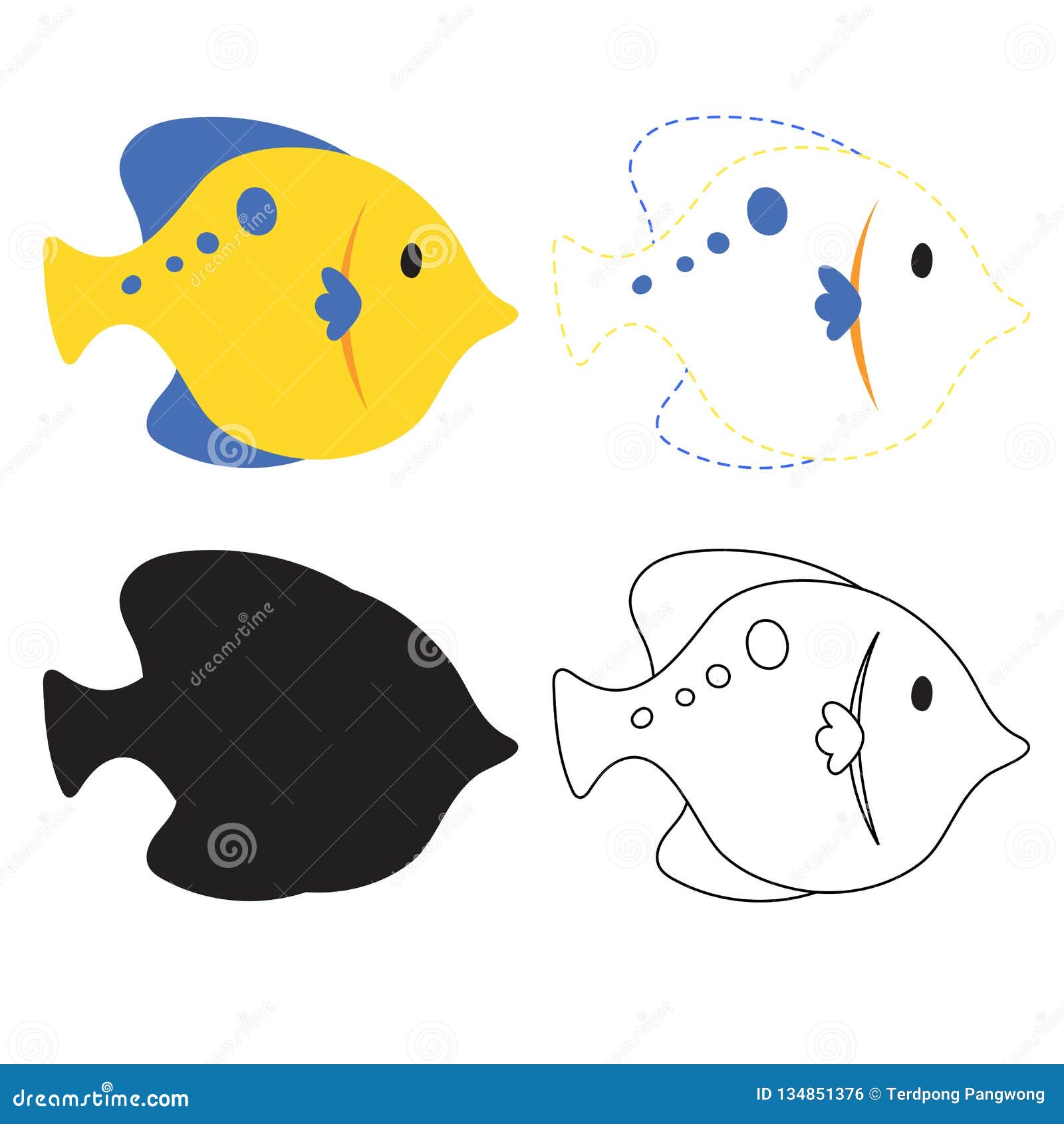Fish Worksheet Vector Design Stock Illustration - Illustration of ...