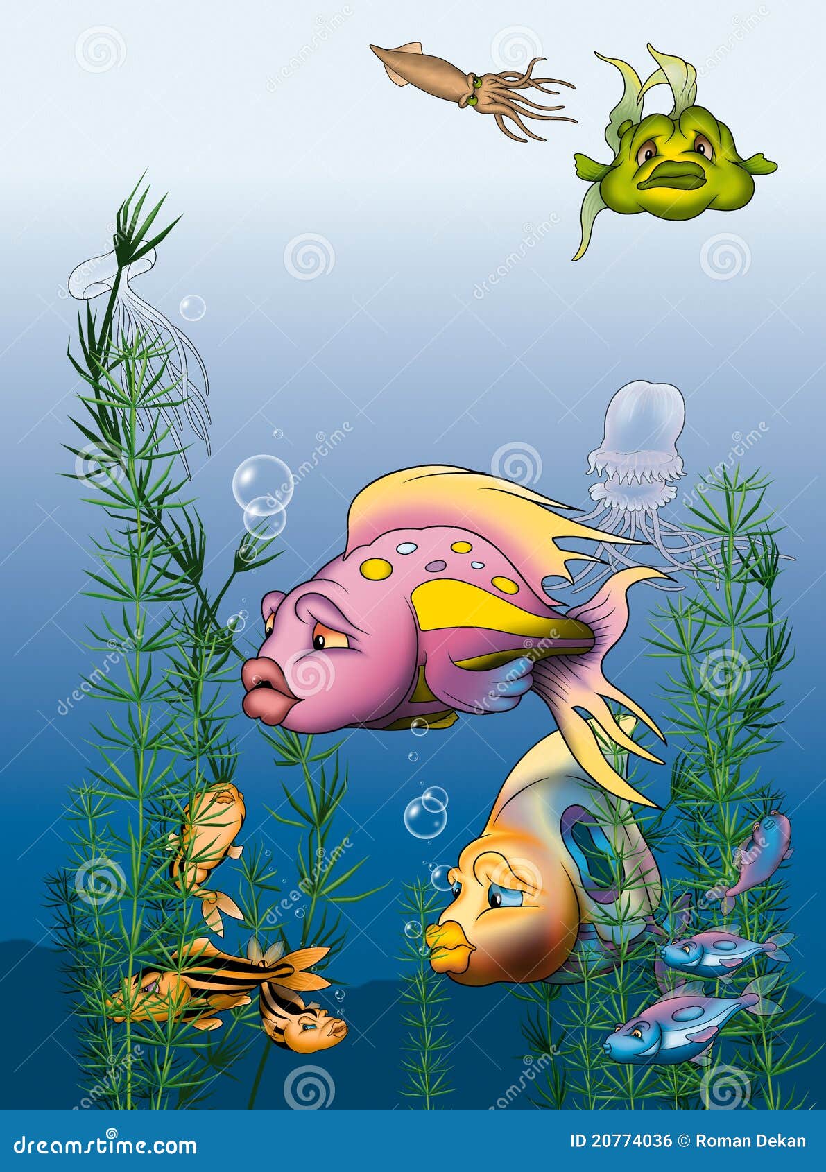 Fish World stock illustration. Illustration of underwater - 20774036