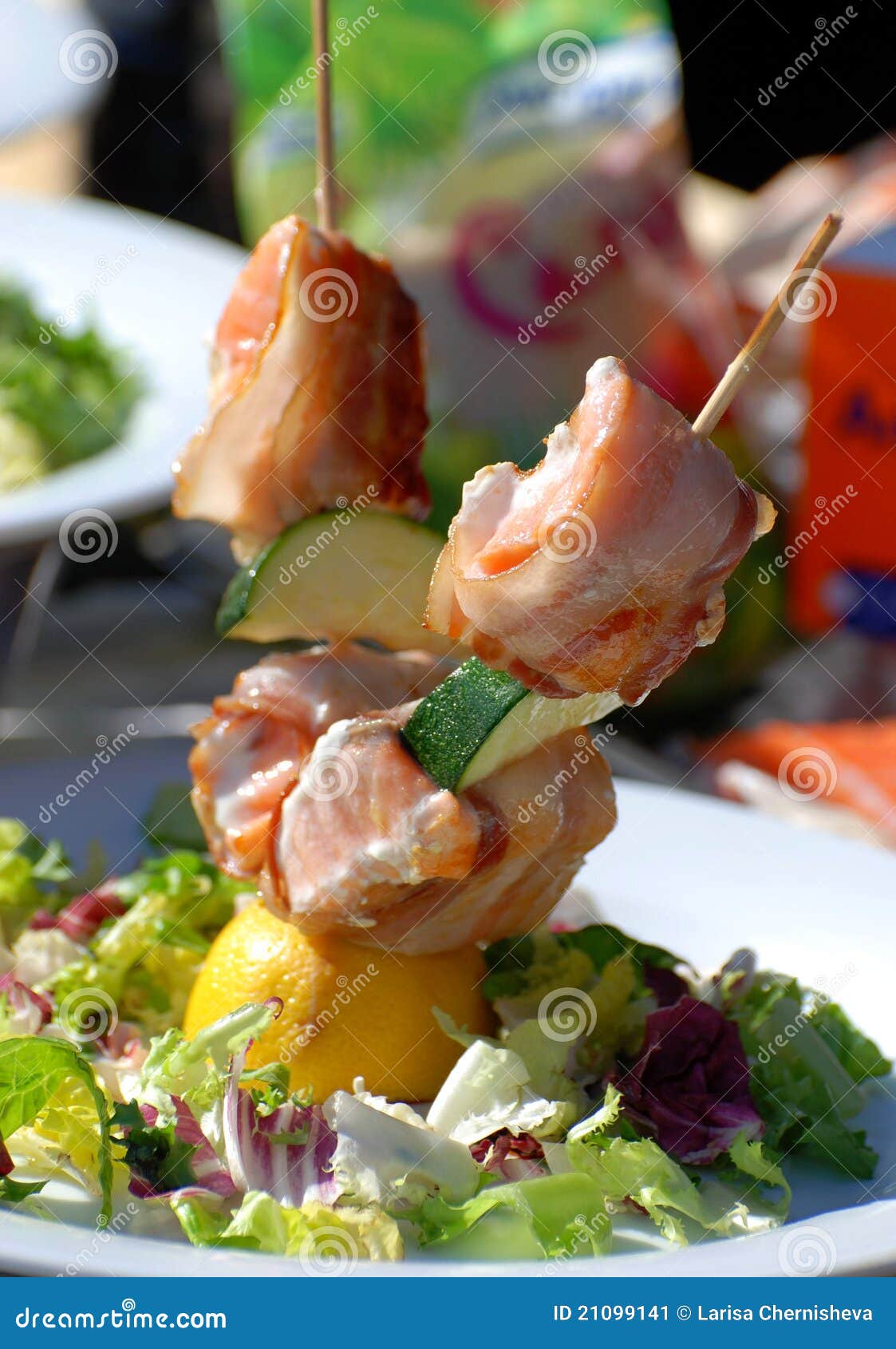 Fish Wrapped in Bacon, Cooked on the Barbecue. Stock Image - Image of ...