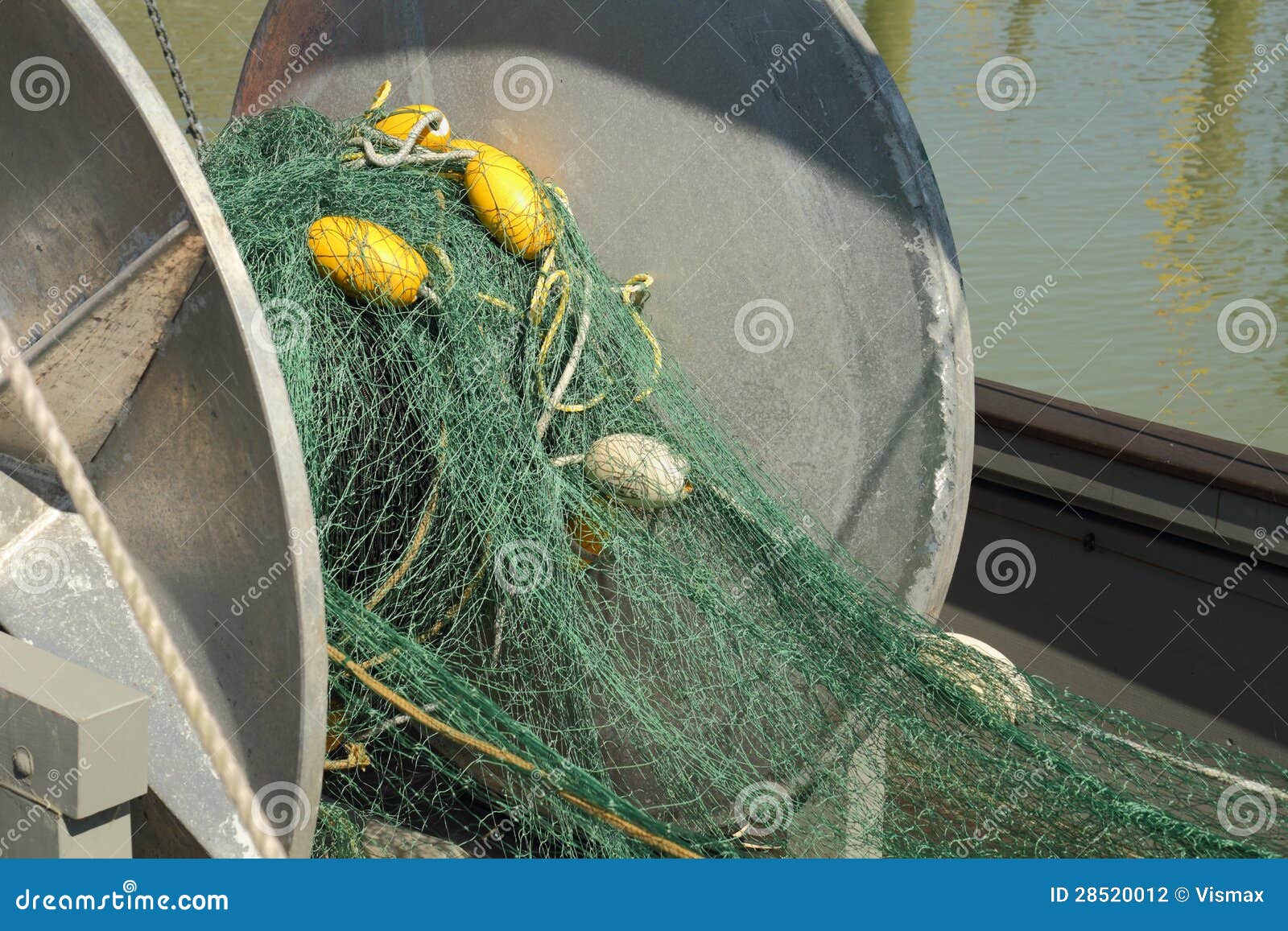 Fishboat Gillnet Drum and Net Stock Photo - Image of industry, fish ...