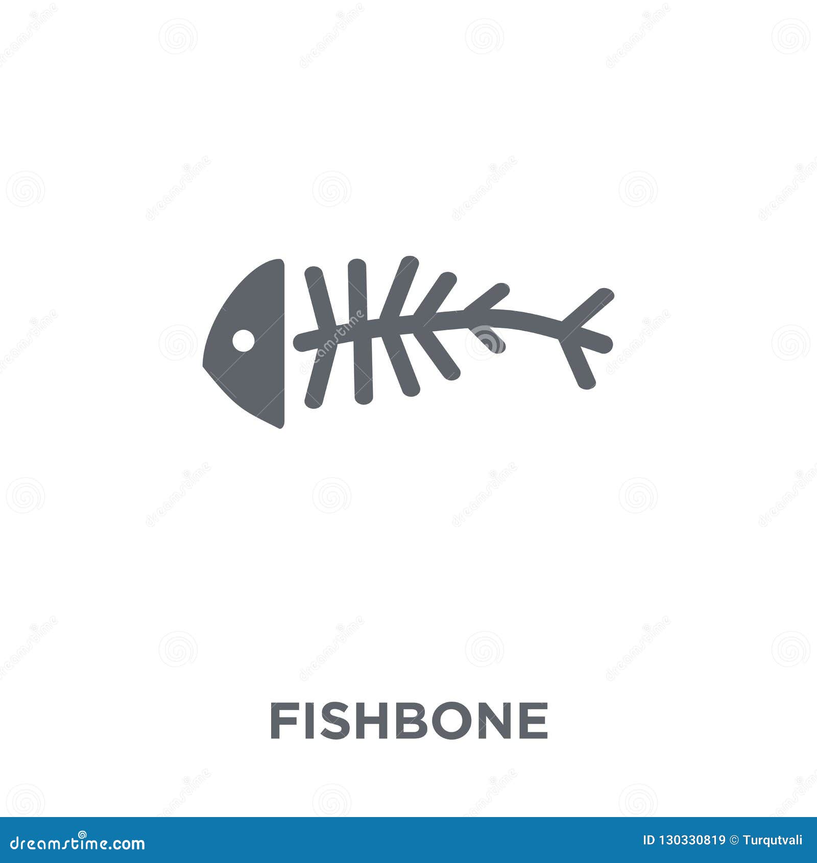 Fishbone Icon Vector Sign And Symbol Isolated On White Background ...