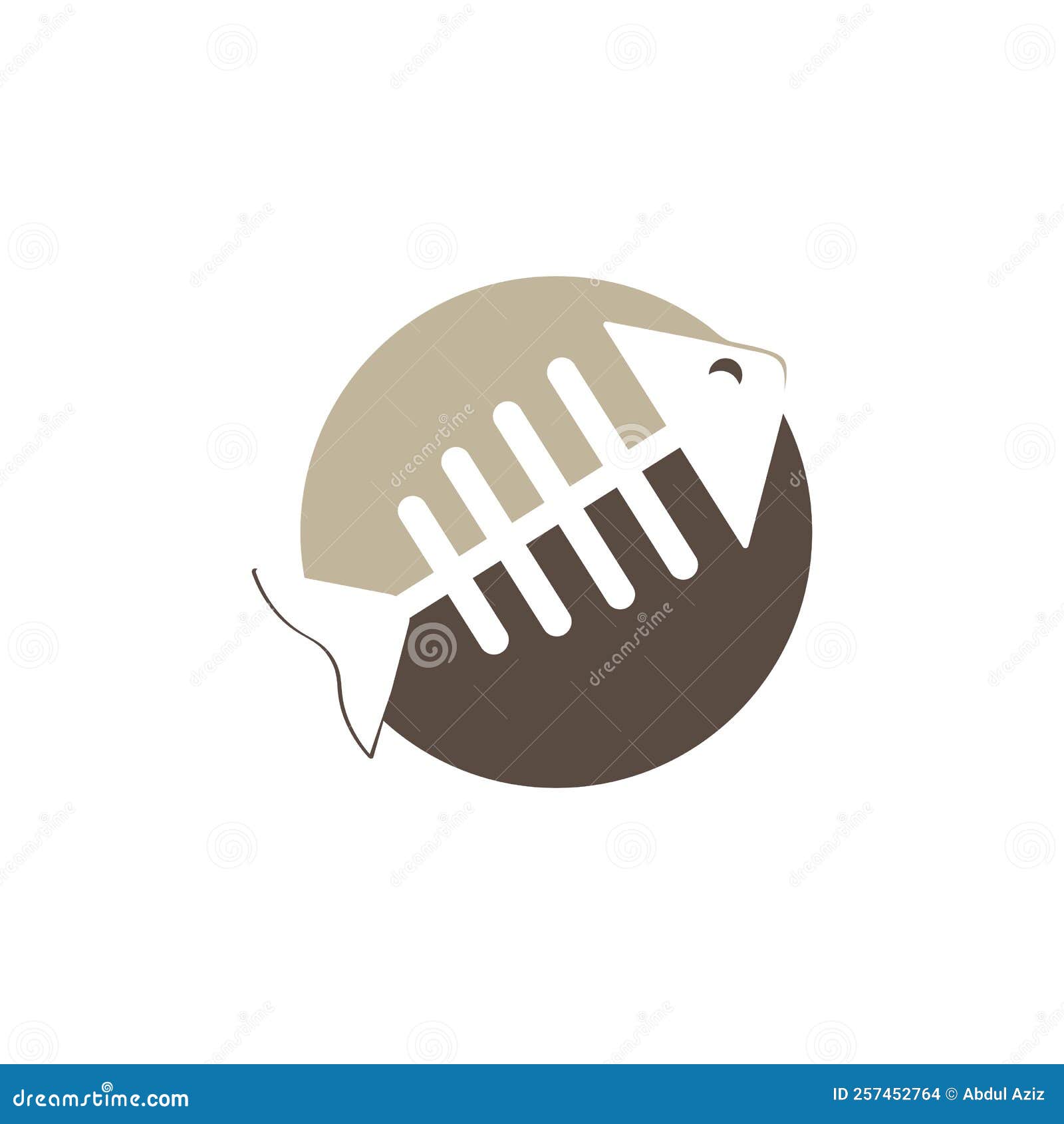 Print stock vector. Illustration of fish, symbol, wildlife - 257452764