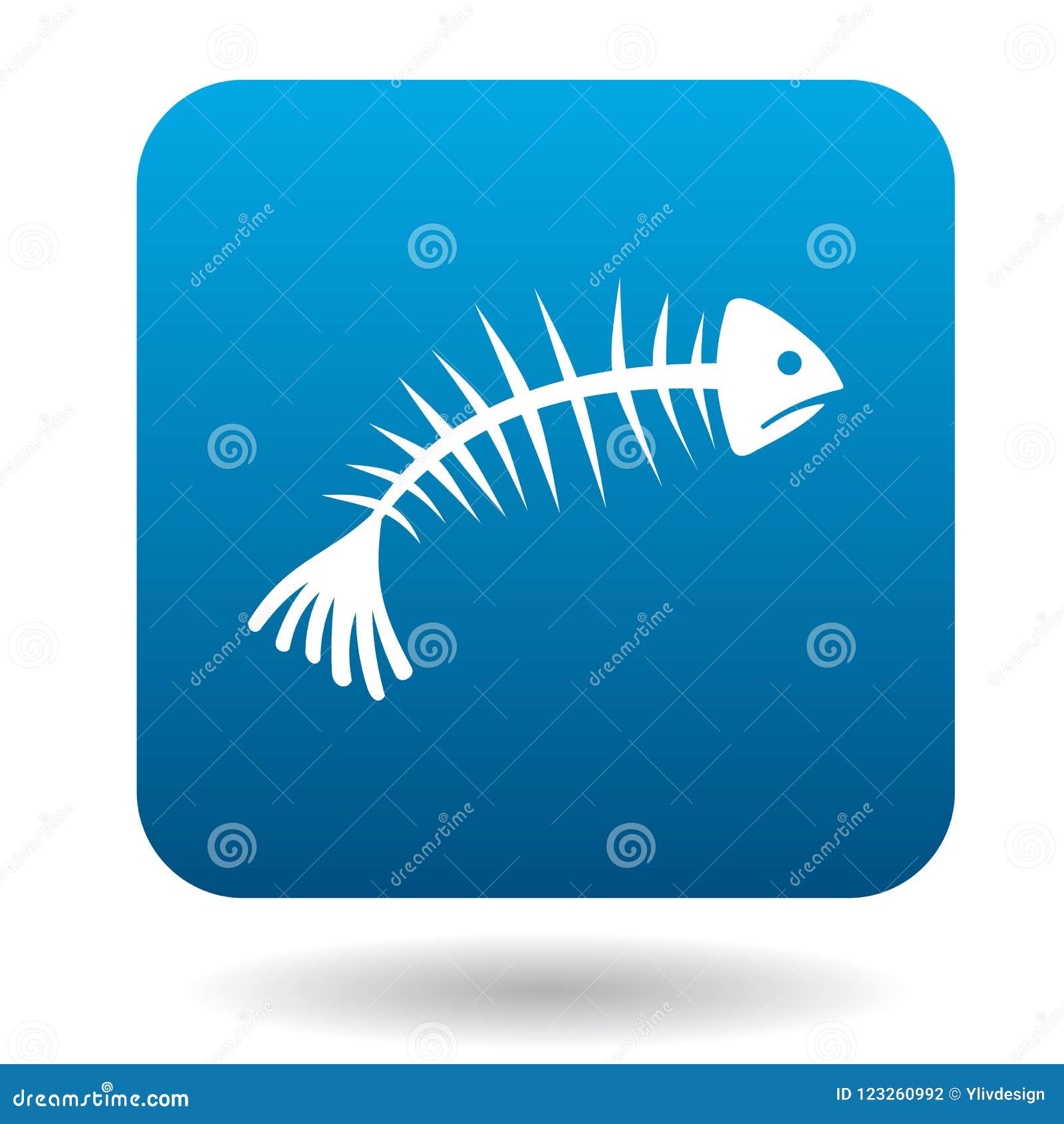 Fishbone Icon Vector Sign And Symbol Isolated On White Background ...