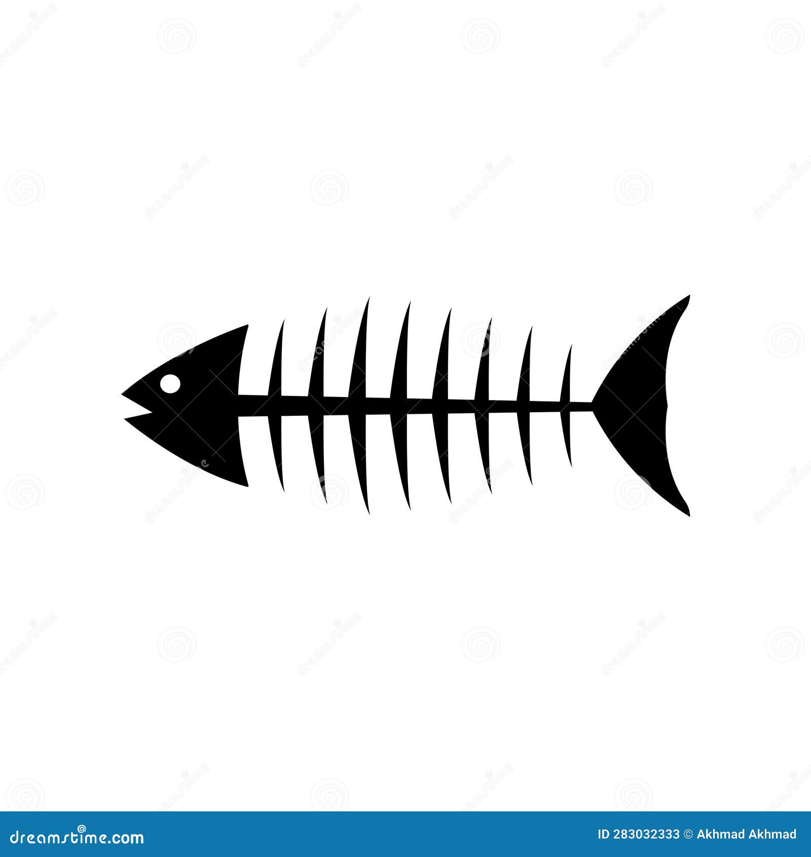 Fishbone icon stock vector. Illustration of spine, food - 283032333