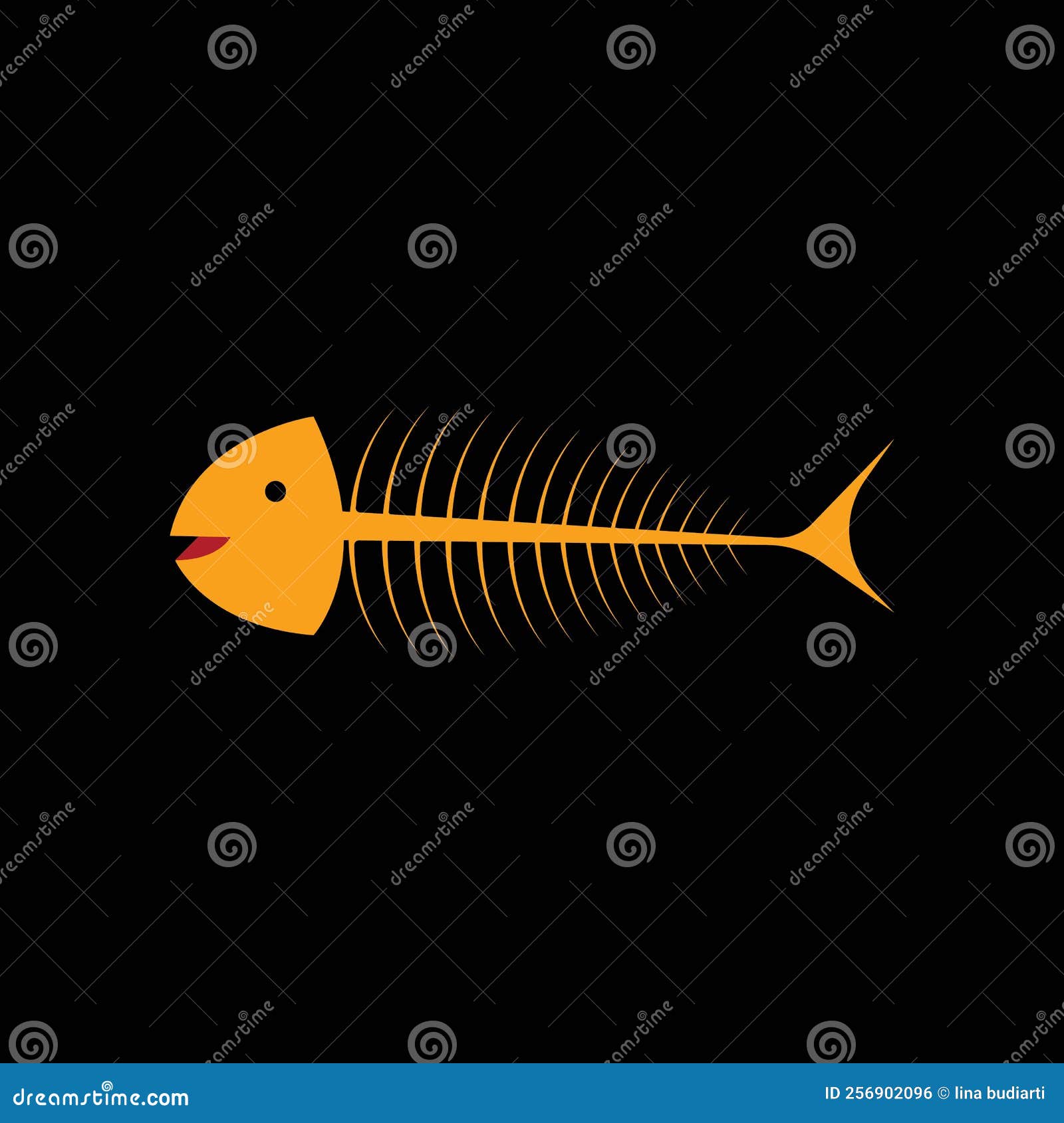 Fishbone logo background stock vector. Illustration of graphic - 256902096