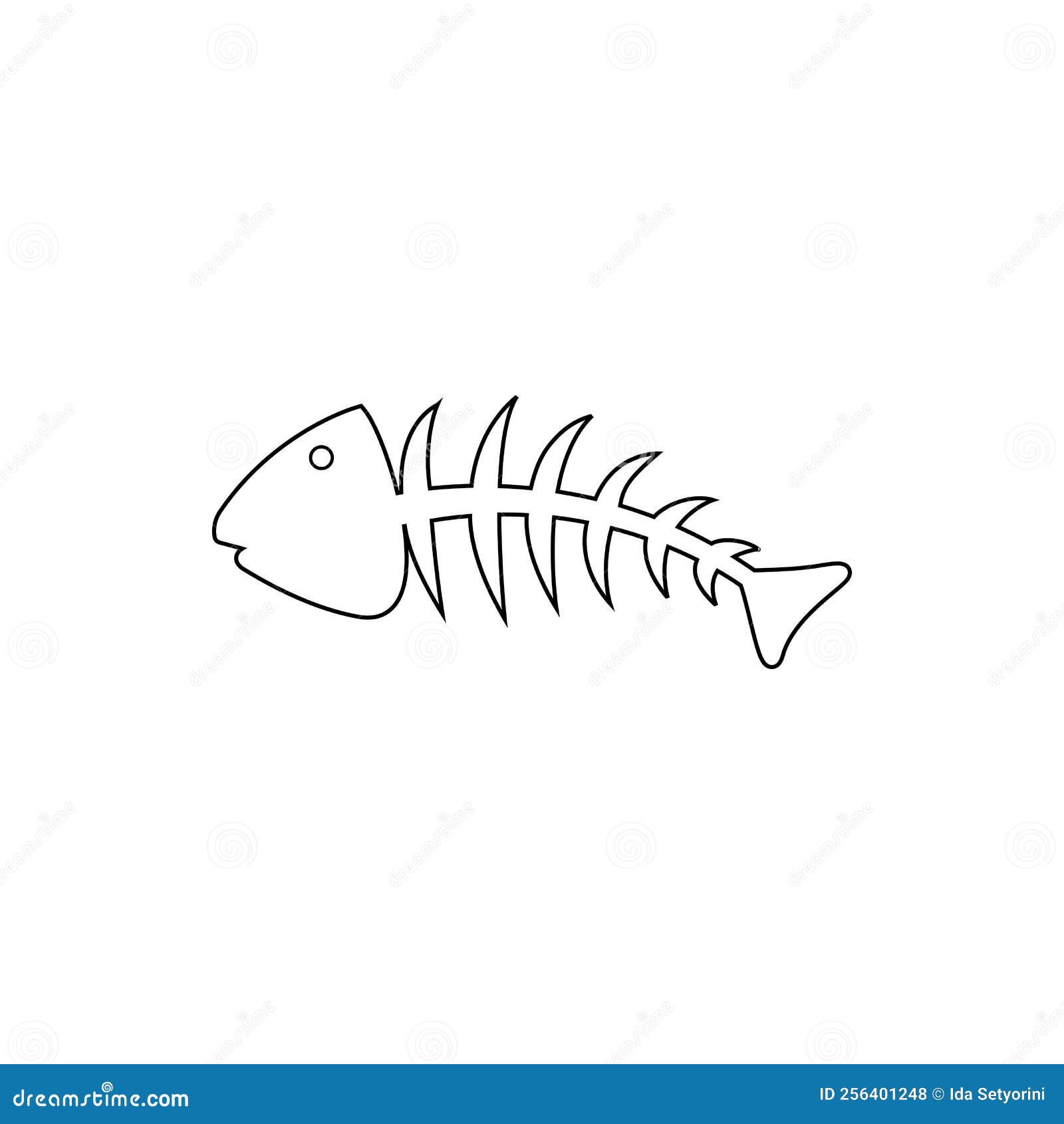 Fishbone logo stock illustration. Illustration of water - 256401248