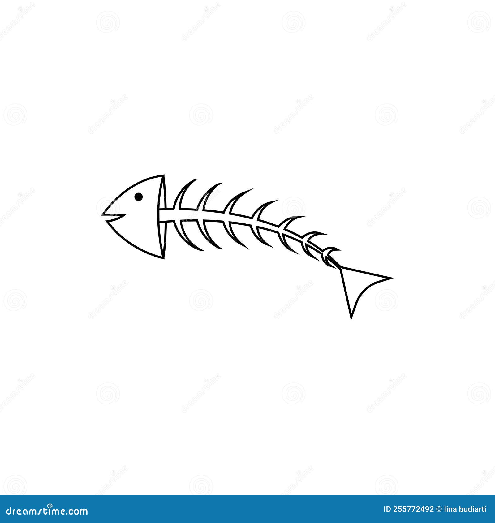 Fishbone logo vector stock vector. Illustration of fishbone - 255772492