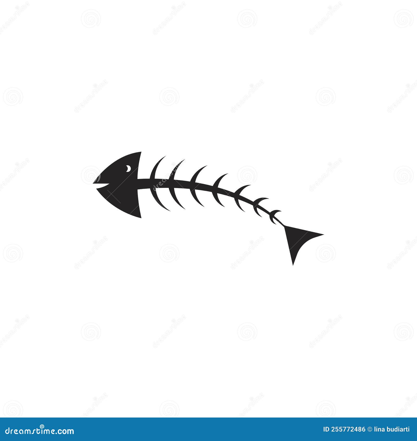 Fishbone logo vector stock vector. Illustration of retro - 255772486