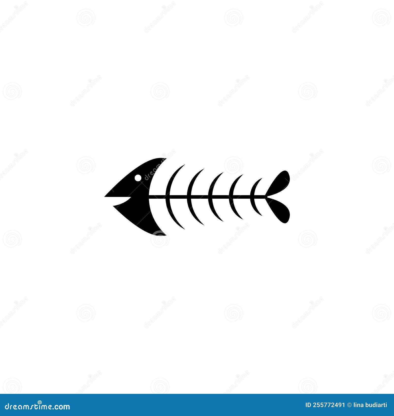 Fishbone logo vector stock vector. Illustration of ocean - 255772491