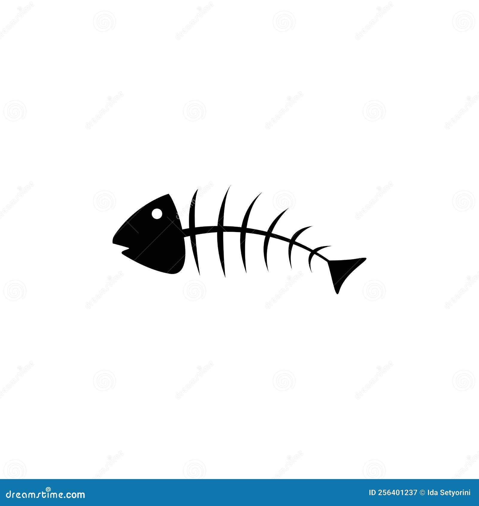 Fishbone logo stock illustration. Illustration of water - 256401237