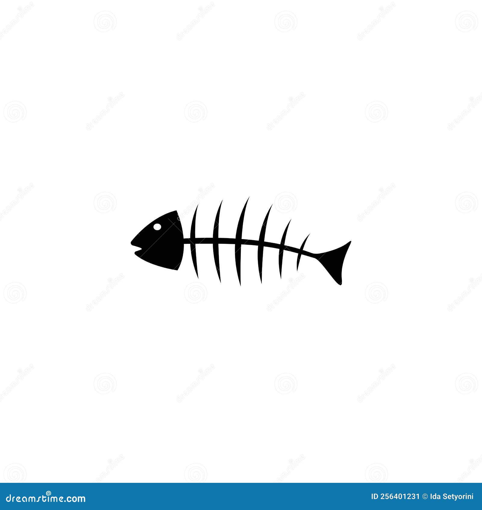 Fishbone logo stock illustration. Illustration of white - 256401231