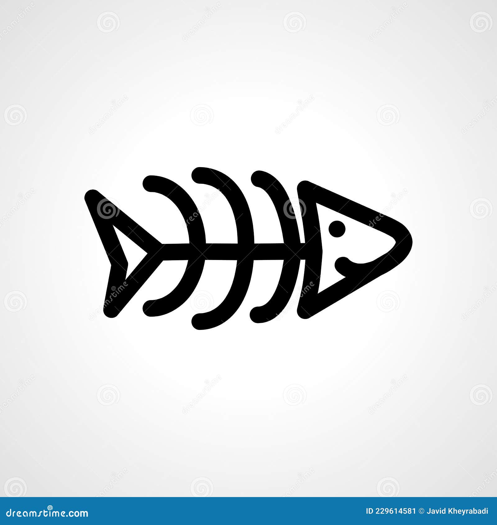 Fishbone Line Diagram Template. Cartoon Vector | CartoonDealer.com ...
