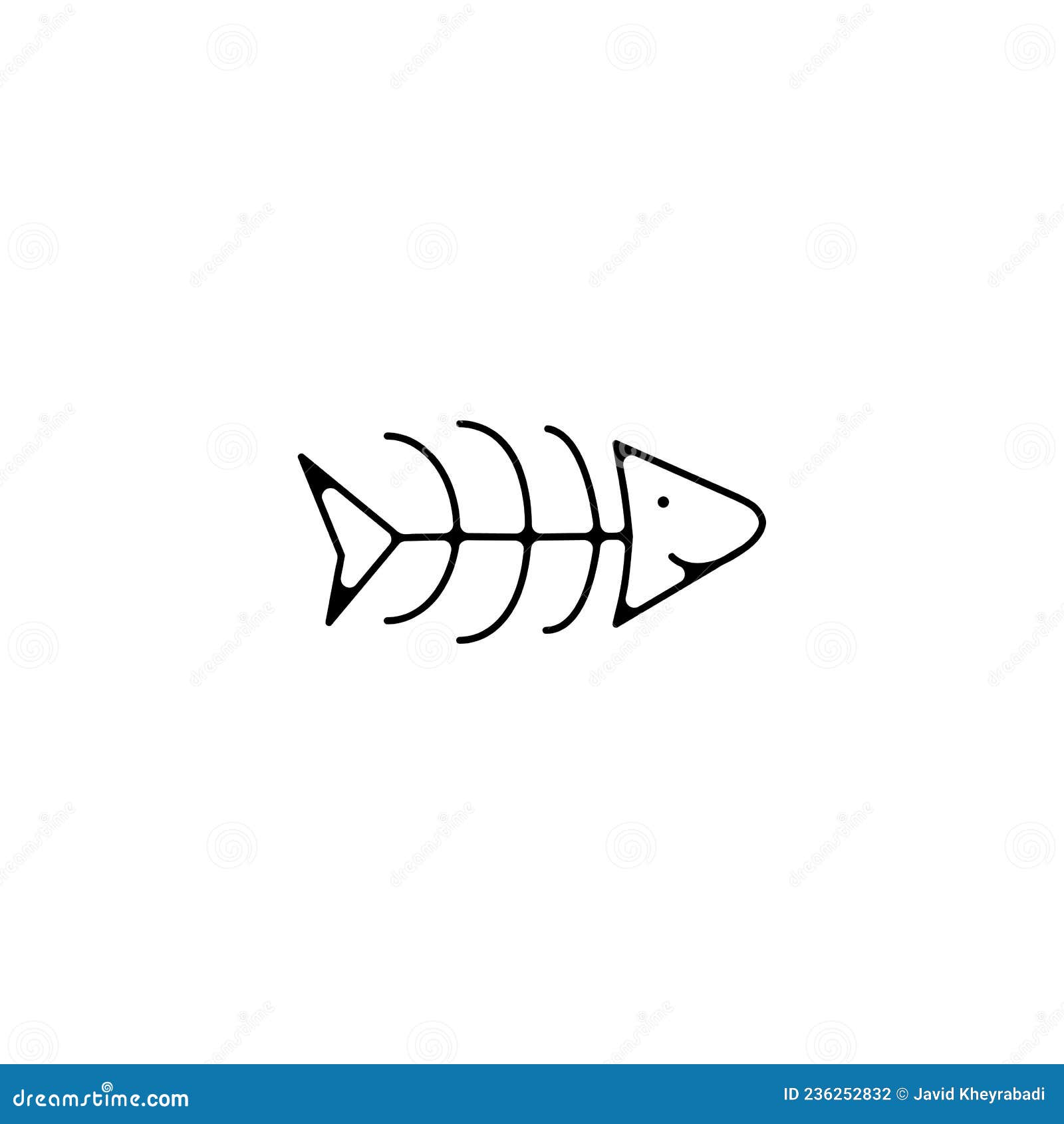 Fishbone Line Diagram Template. Cartoon Vector | CartoonDealer.com ...