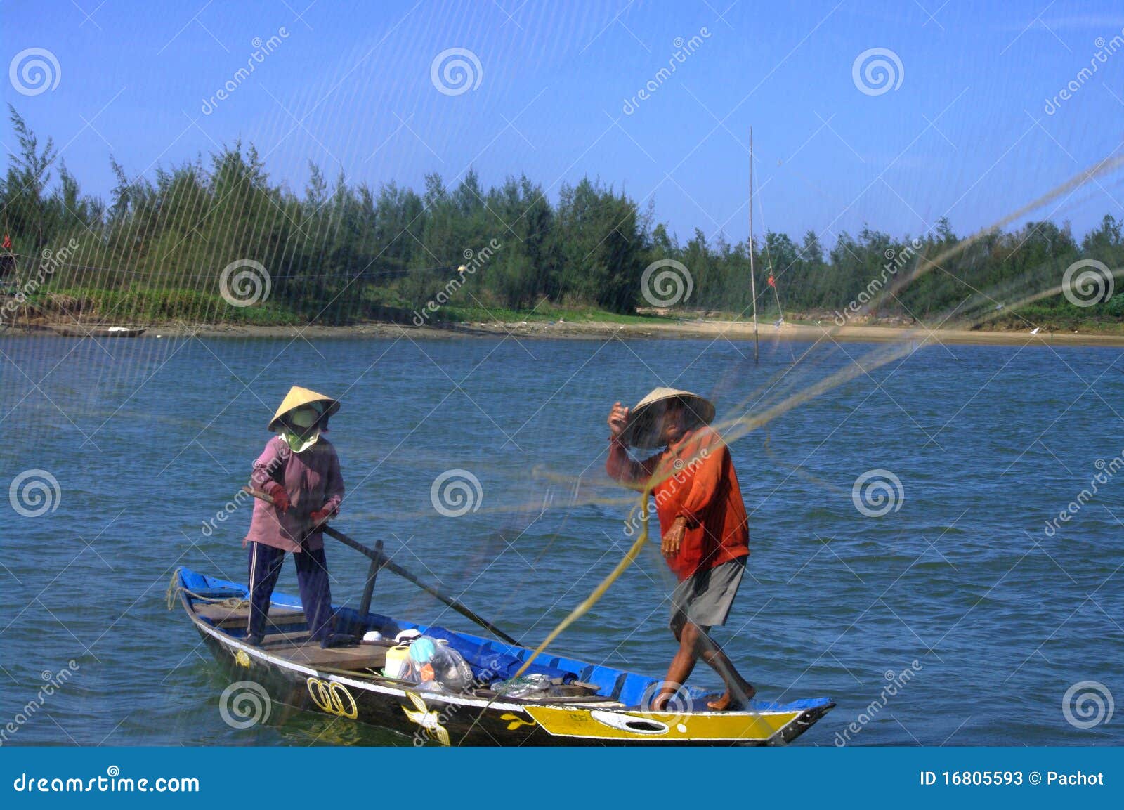 Fisher Hawk on the Perfume River Stock Image - Image of river, vietnam ...