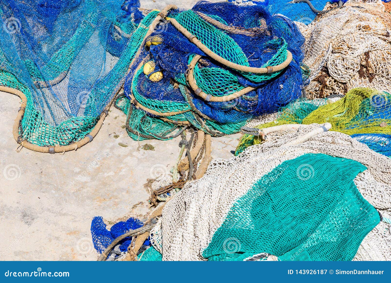 Fisher net in harbour stock image. Image of dock, holiday - 143926187