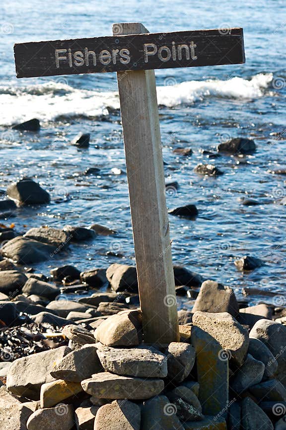 Fisher Point sign stock photo. Image of coockle, pole - 8450826