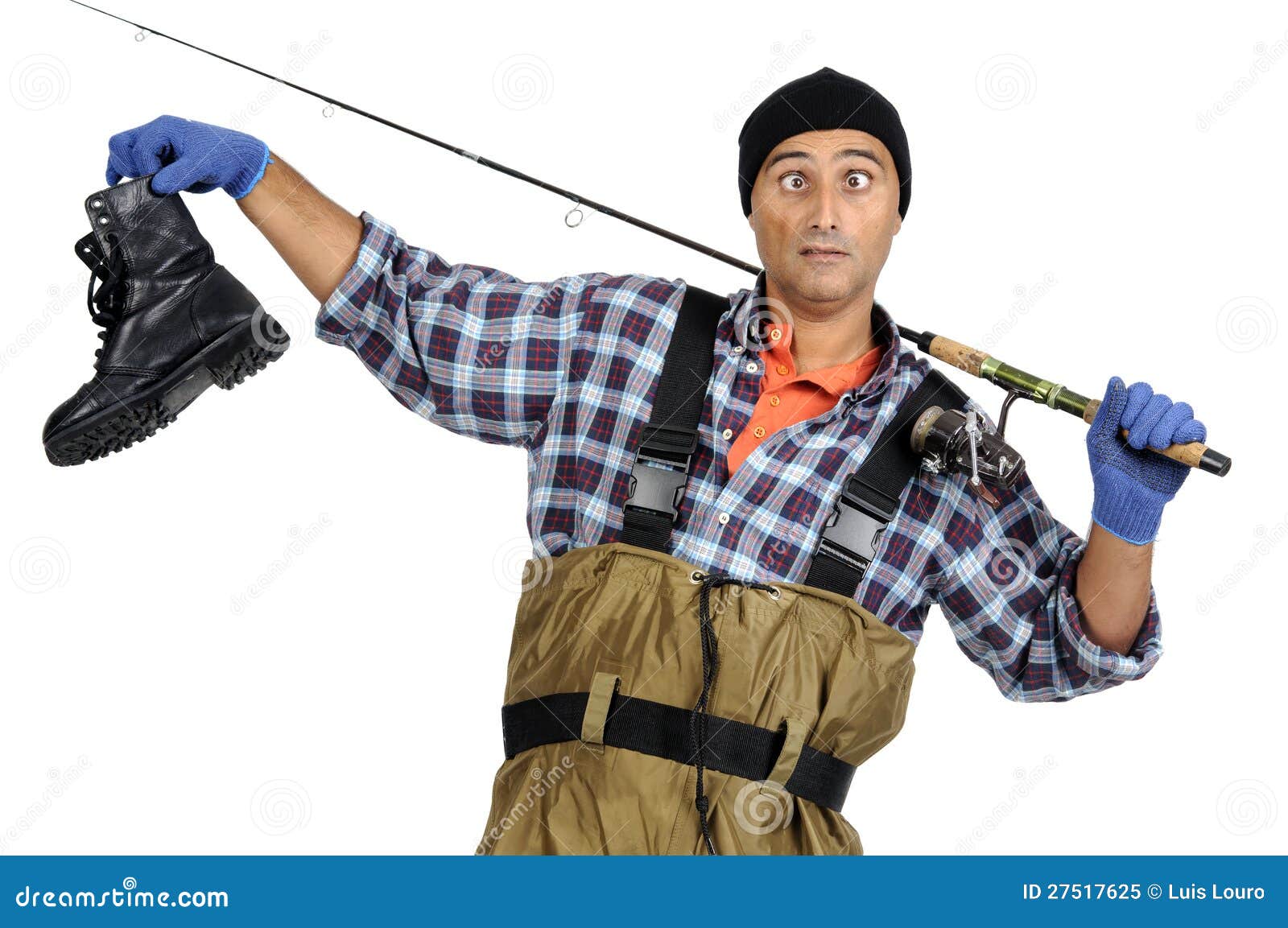 Fisherman stock image. Image of person, lure, bait, clothing - 27517625