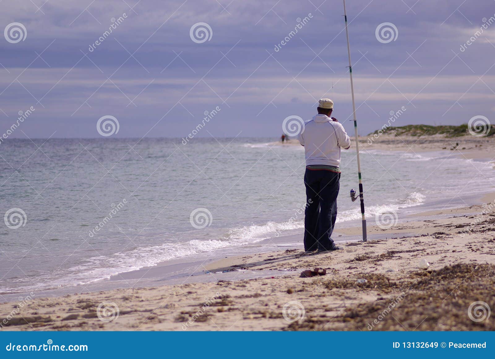 Fisherman alone stock image. Image of holiday, hobby - 13132649