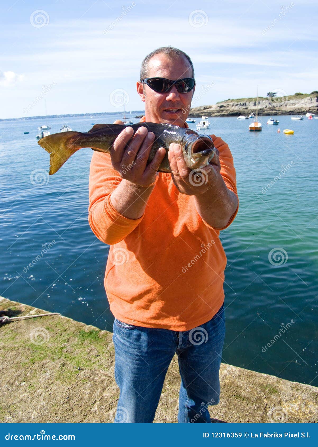 Fisherman boasting stock image. Image of dead, industry - 12316359