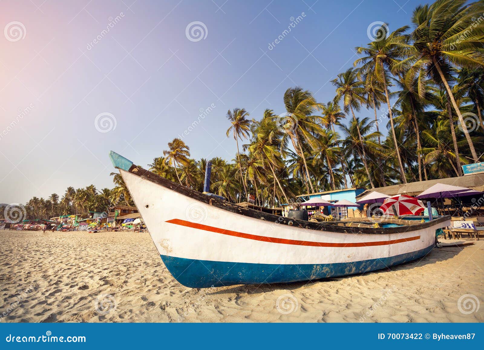 Fisherman Boat at Goa Beach Stock Photo - Image of landscape, beauty ...