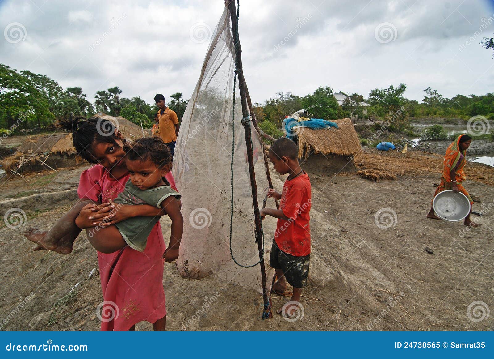 Fisherman Family editorial image. Image of tree, colour - 24730565