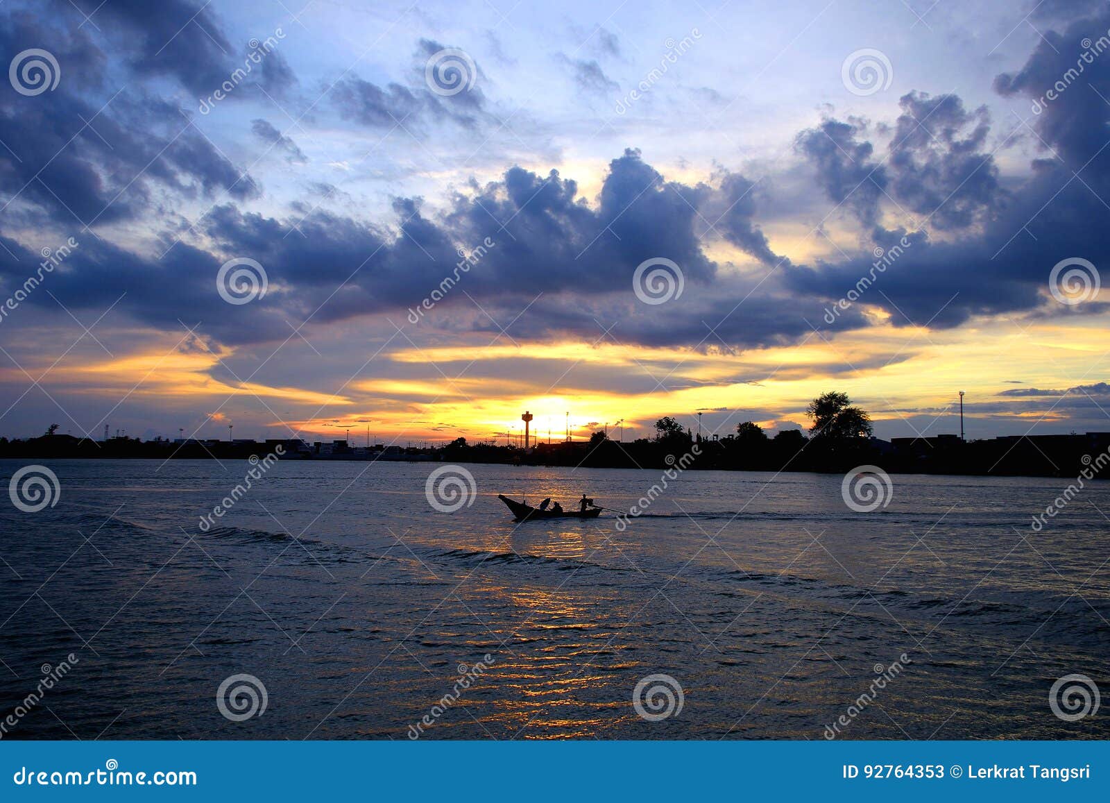 Fisherman Going Back To Home Stock Image - Image of summer, nature ...