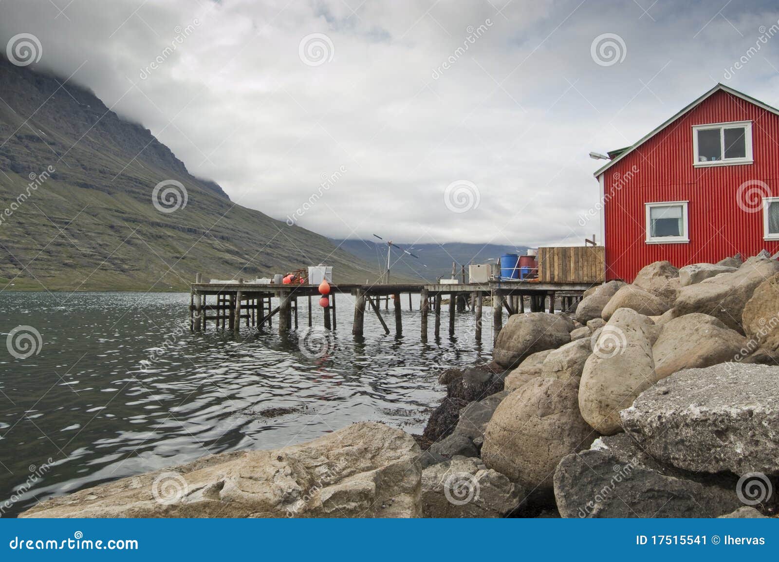 Fisherman house stock image. Image of iceland, rock, mountain - 17515541