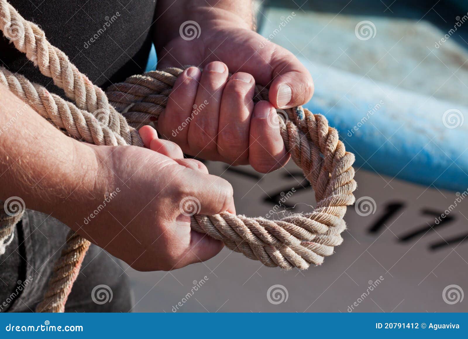 Fisherman s rope stock photo. Image of equipment, sunlight - 20791412