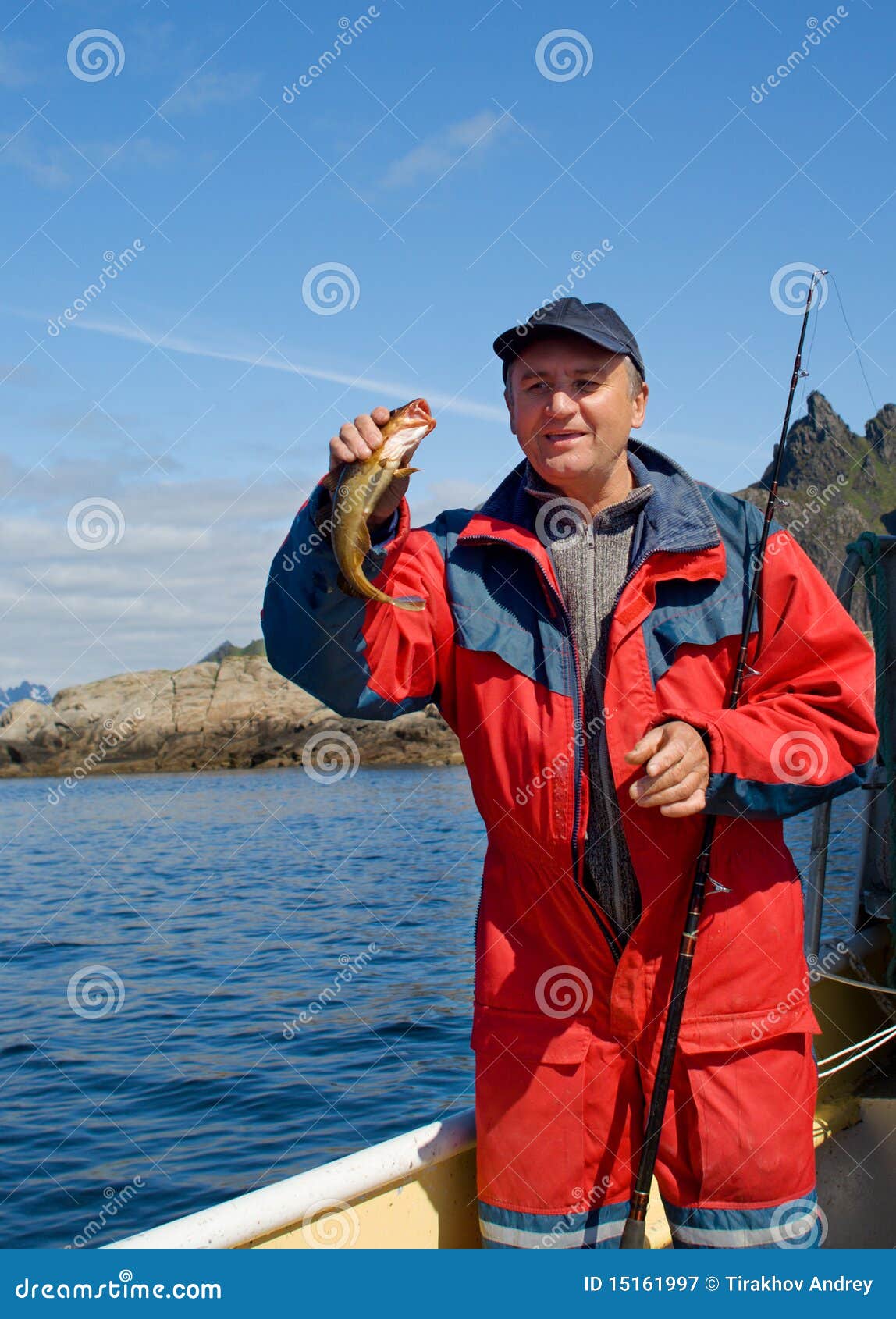 Fisherman With Small Fish Royalty-Free Stock Photo | CartoonDealer.com ...