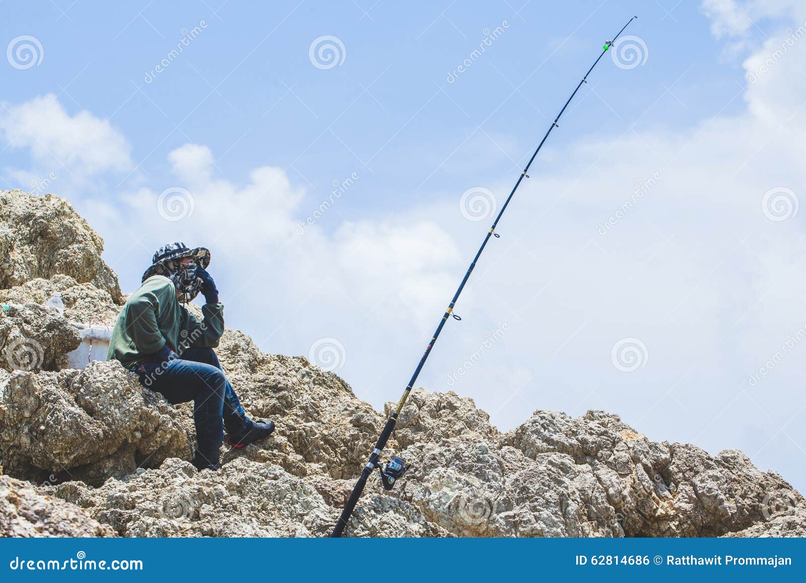 Fisherman stock photo. Image of clear, phuket, wait, waiting - 62814686