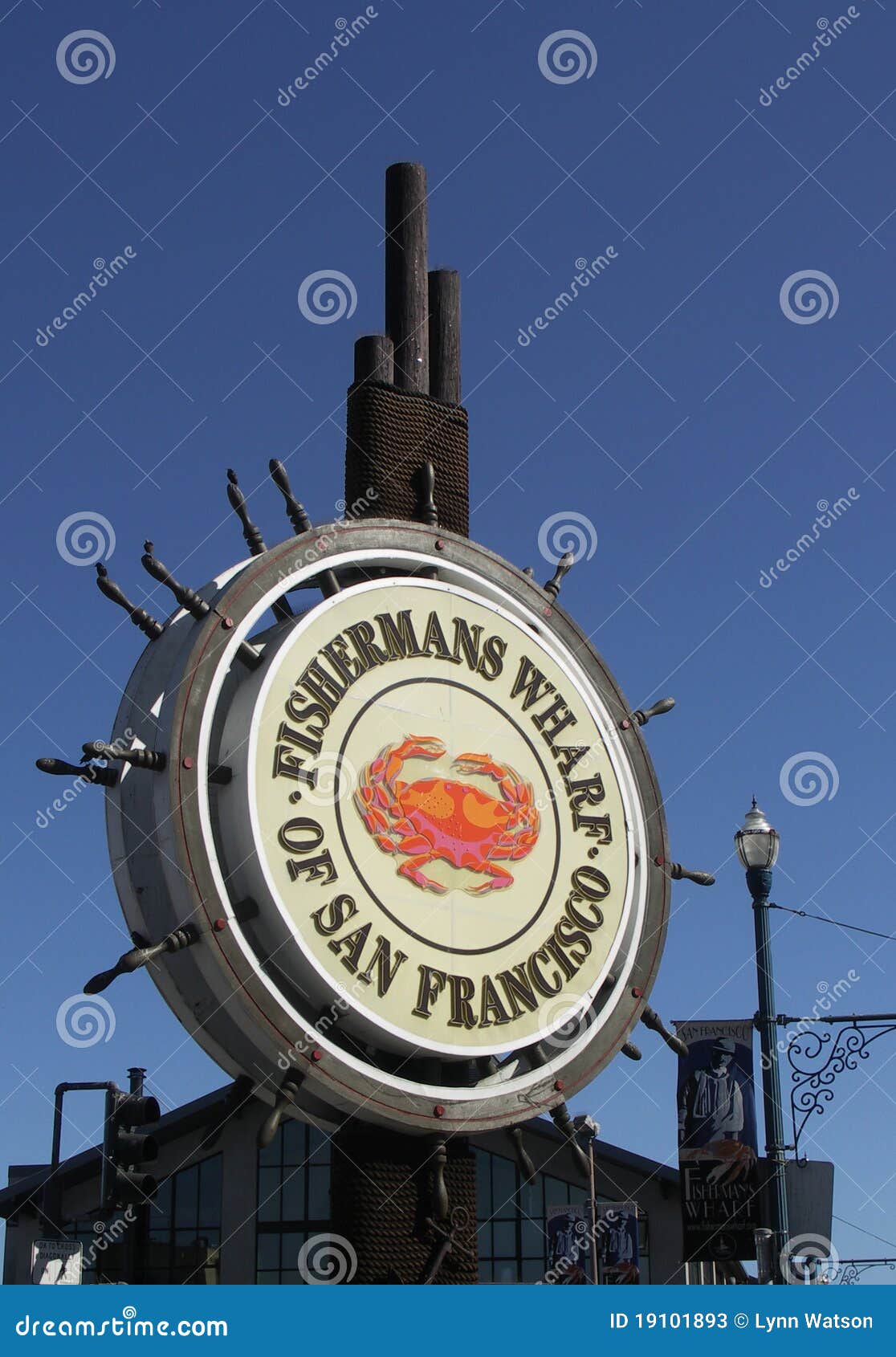Fishermans Wharf of San Francisco Sign Editorial Stock Photo - Image of ...