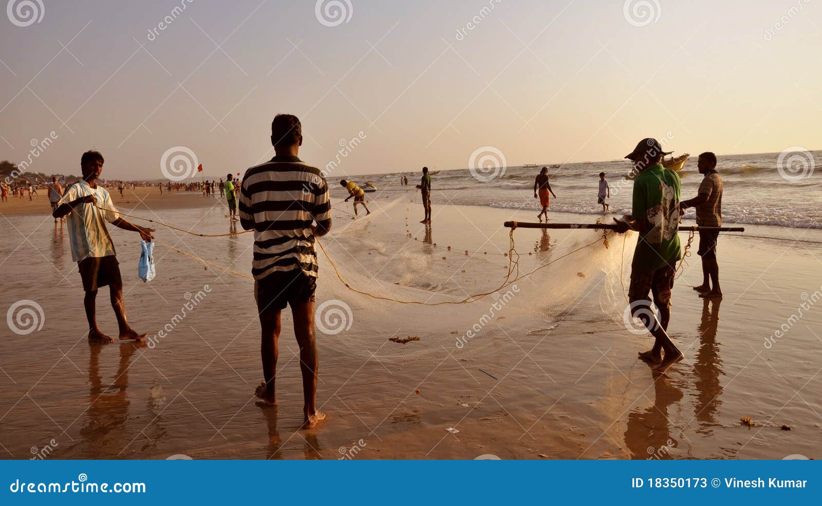 Fishermen Getting Their Net Ready for Fishing Editorial Stock Photo ...