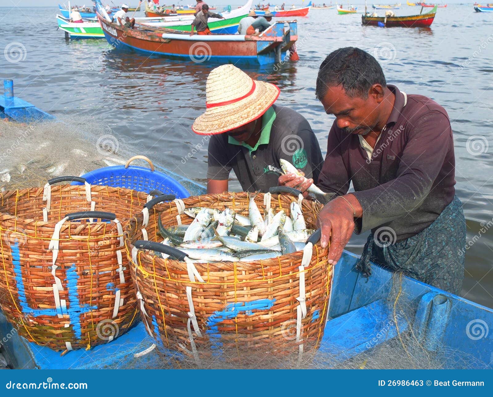 Fishermen, Marari Beach, Kerala India Editorial Stock Photo - Image of ...