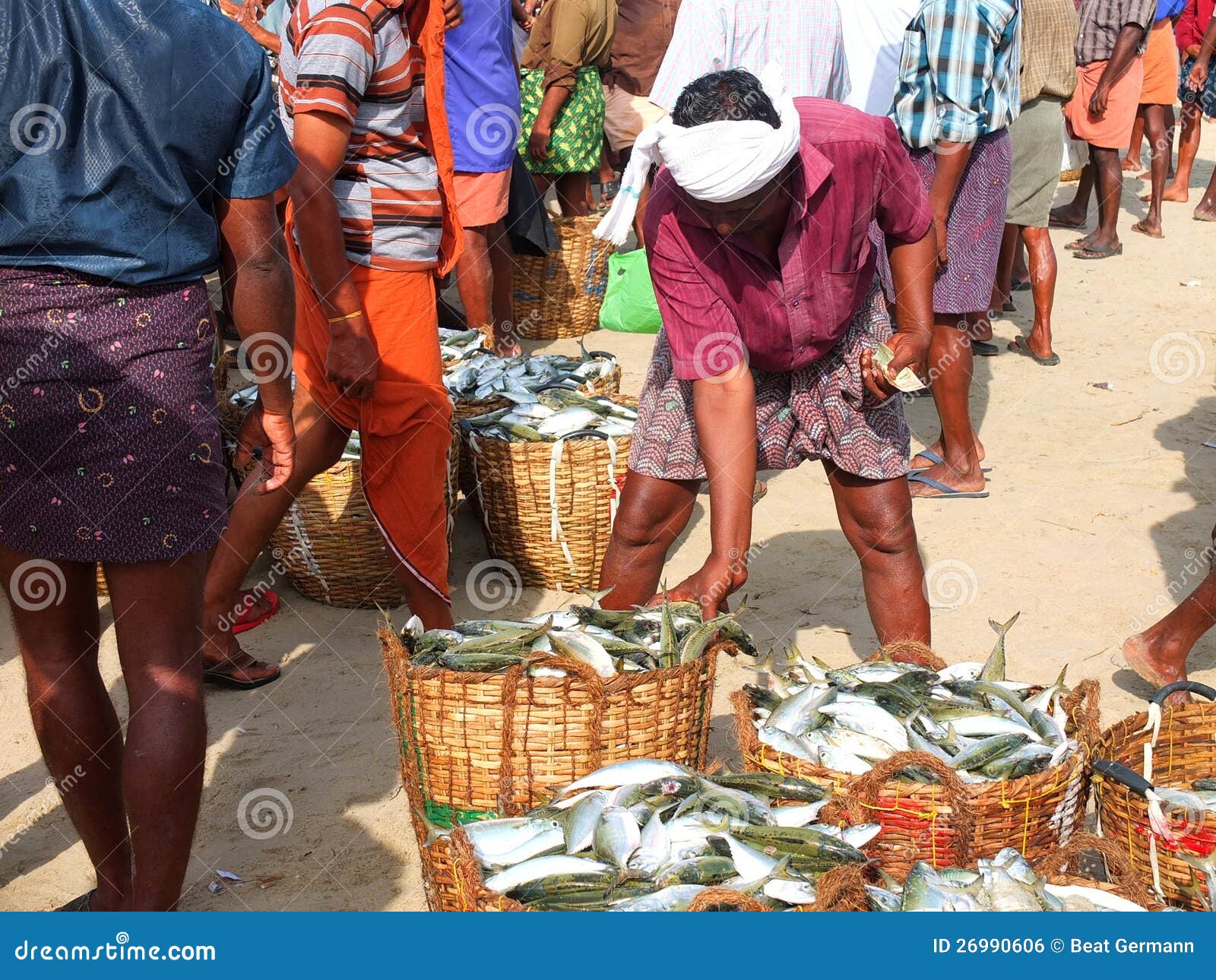 Fishermen, Marari Beach, Kerala India Editorial Photo - Image of market ...