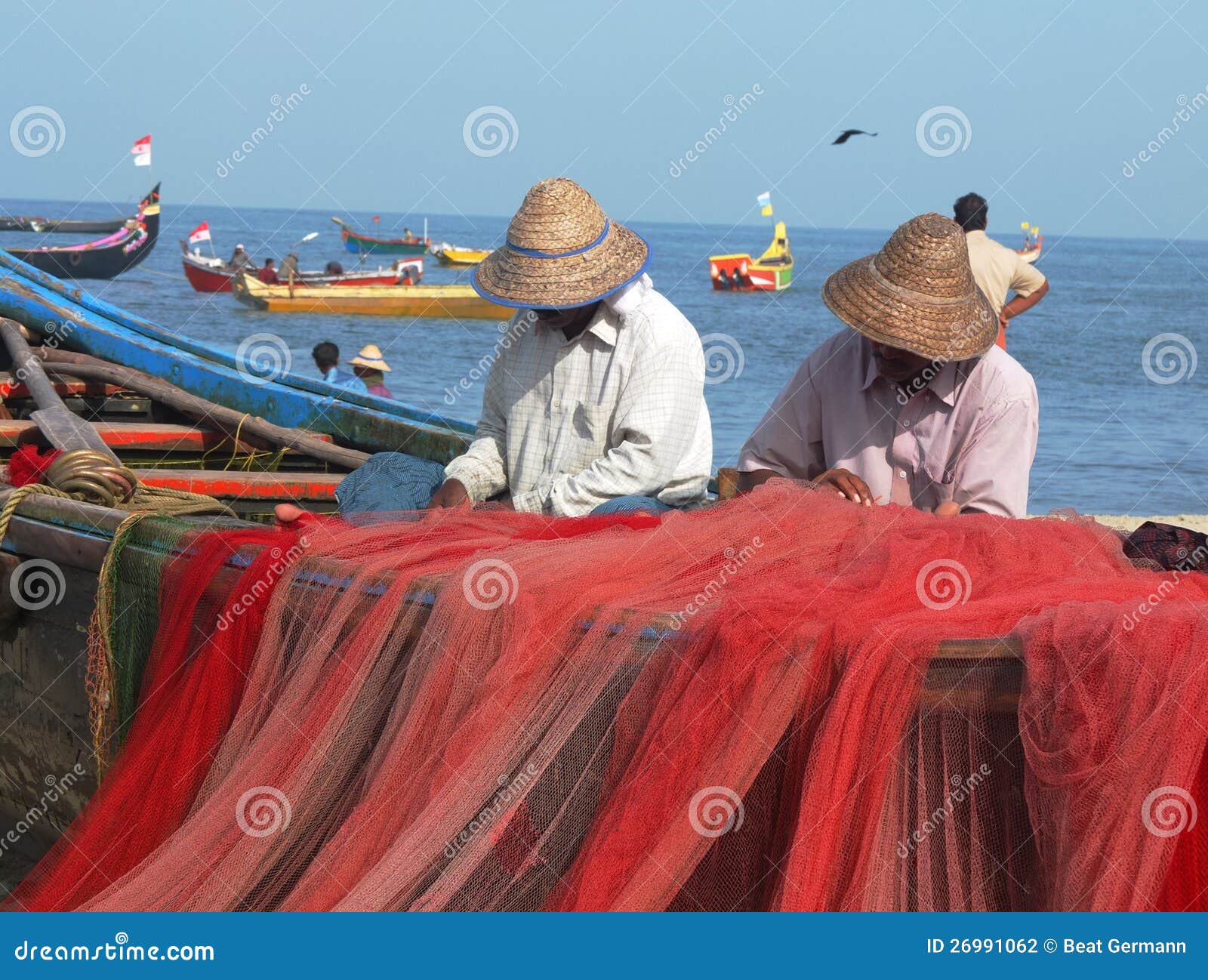Fishermen, Marari Beach, Kerala India Editorial Photography - Image of ...