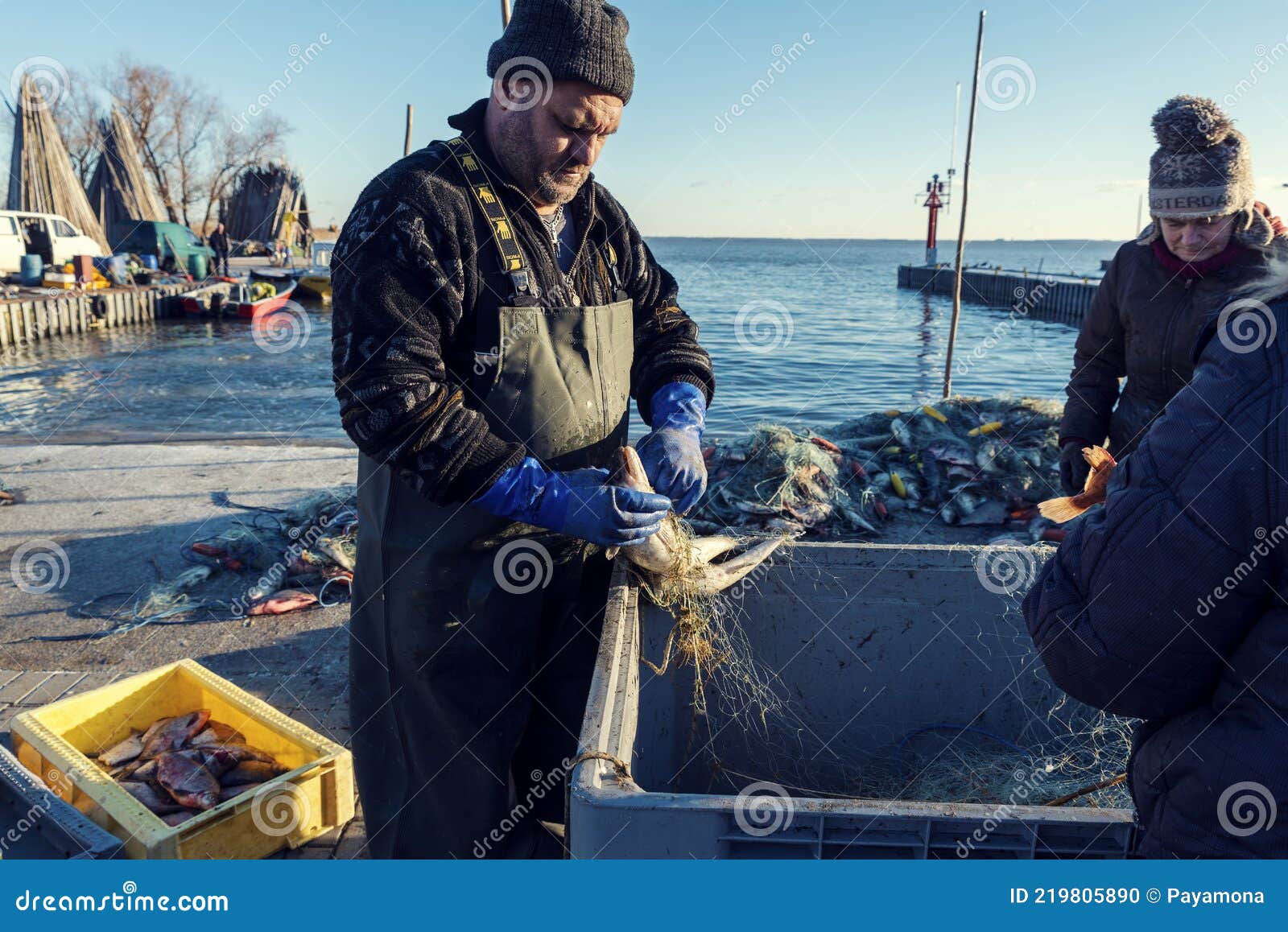 Fishermen at Work editorial image. Image of fisherman - 219805890