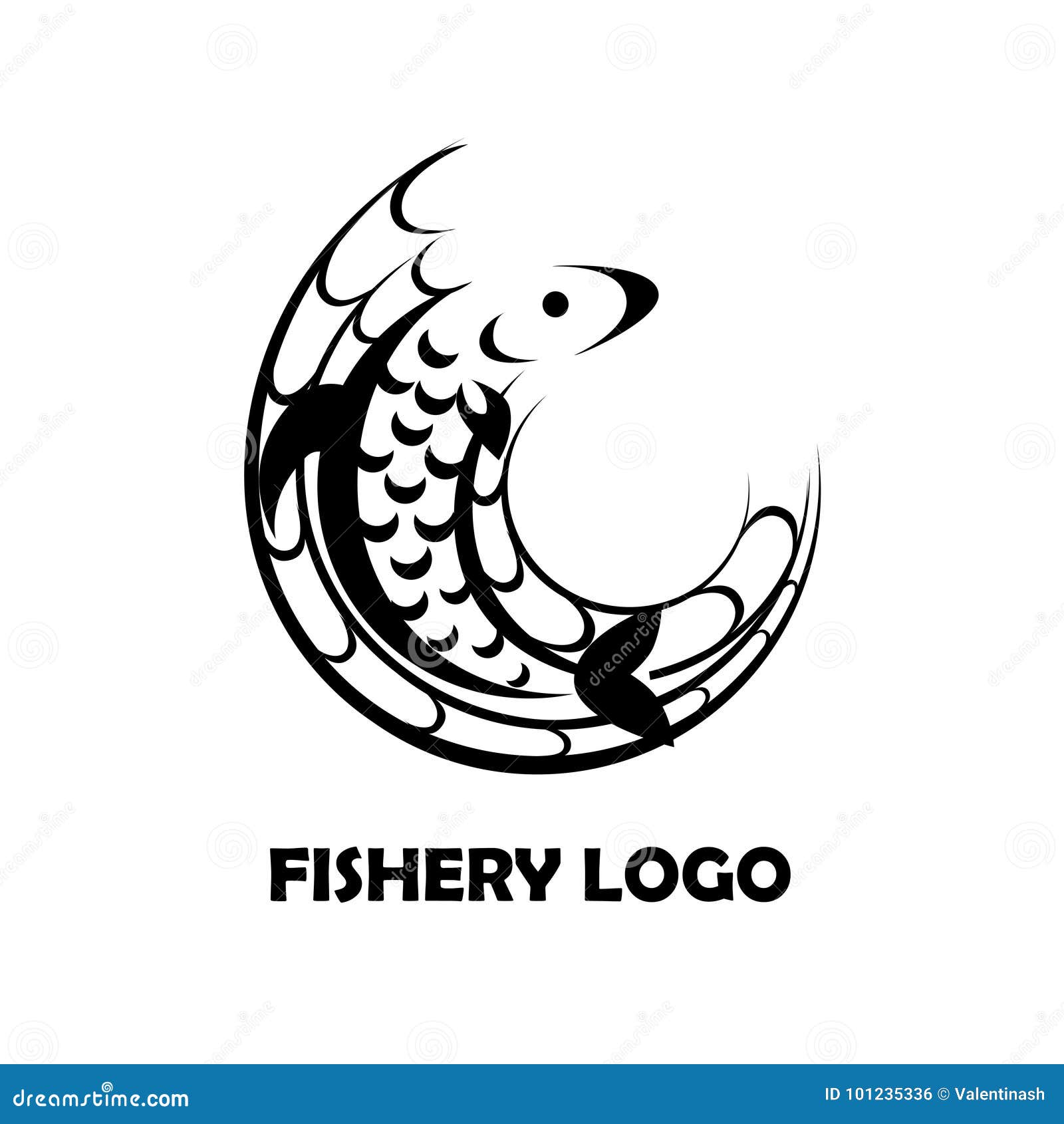 Fishery logo stock vector. Illustration of animal, seine - 101235336