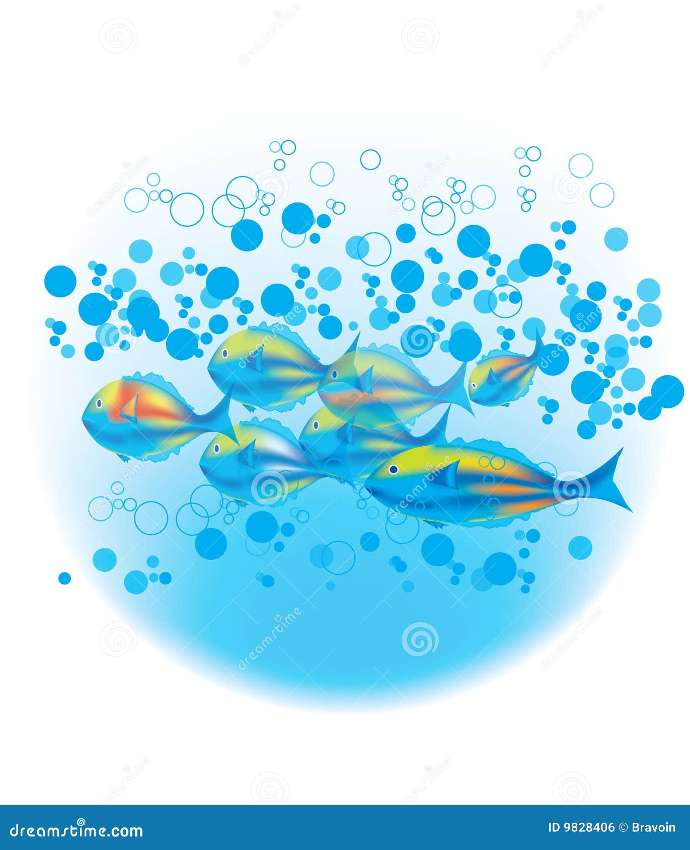 Blue Bubbles Background Vector Illustration | CartoonDealer.com #11179596