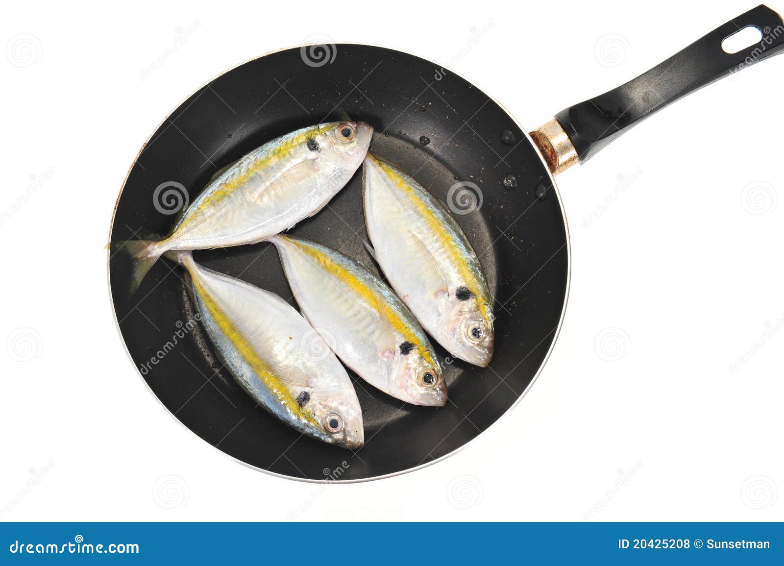 Fishes In A Frying Pan stock photo. Image of animal, culinary - 20425208