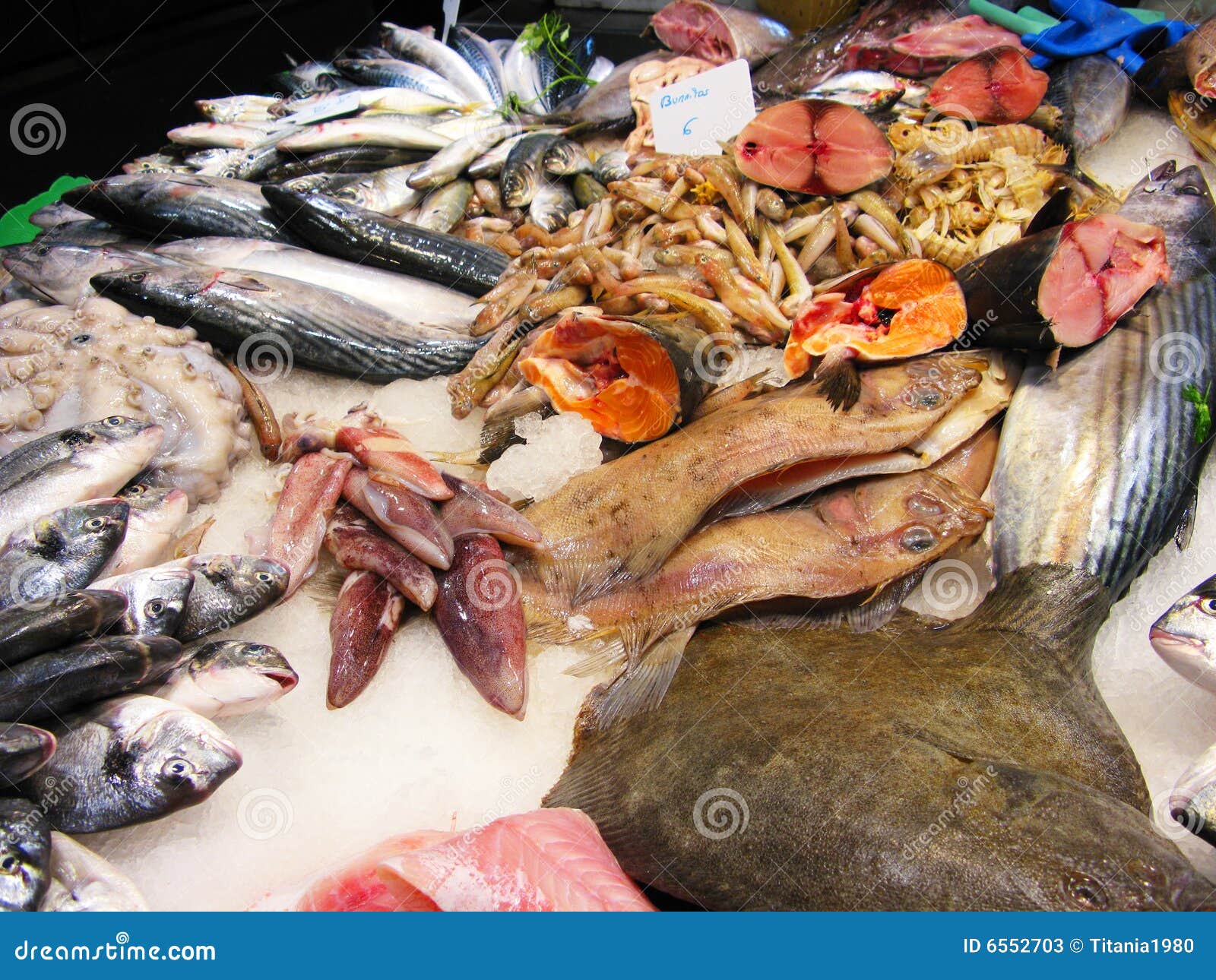 Fishes in market stock image. Image of cold, assortment - 6552703