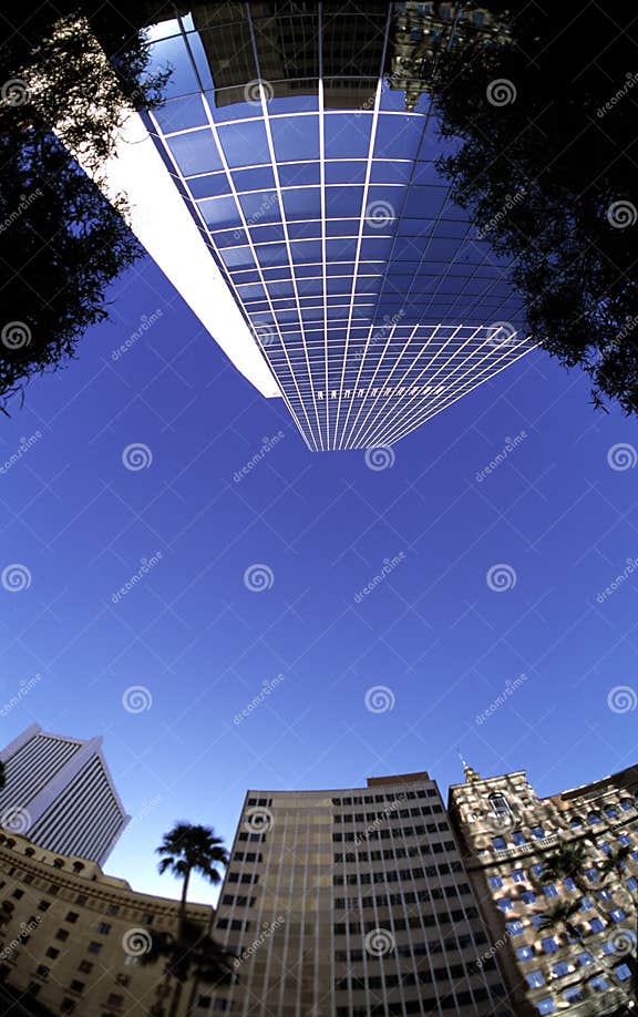 Fisheye Buildings stock photo. Image of arizona, phoenix - 1475724